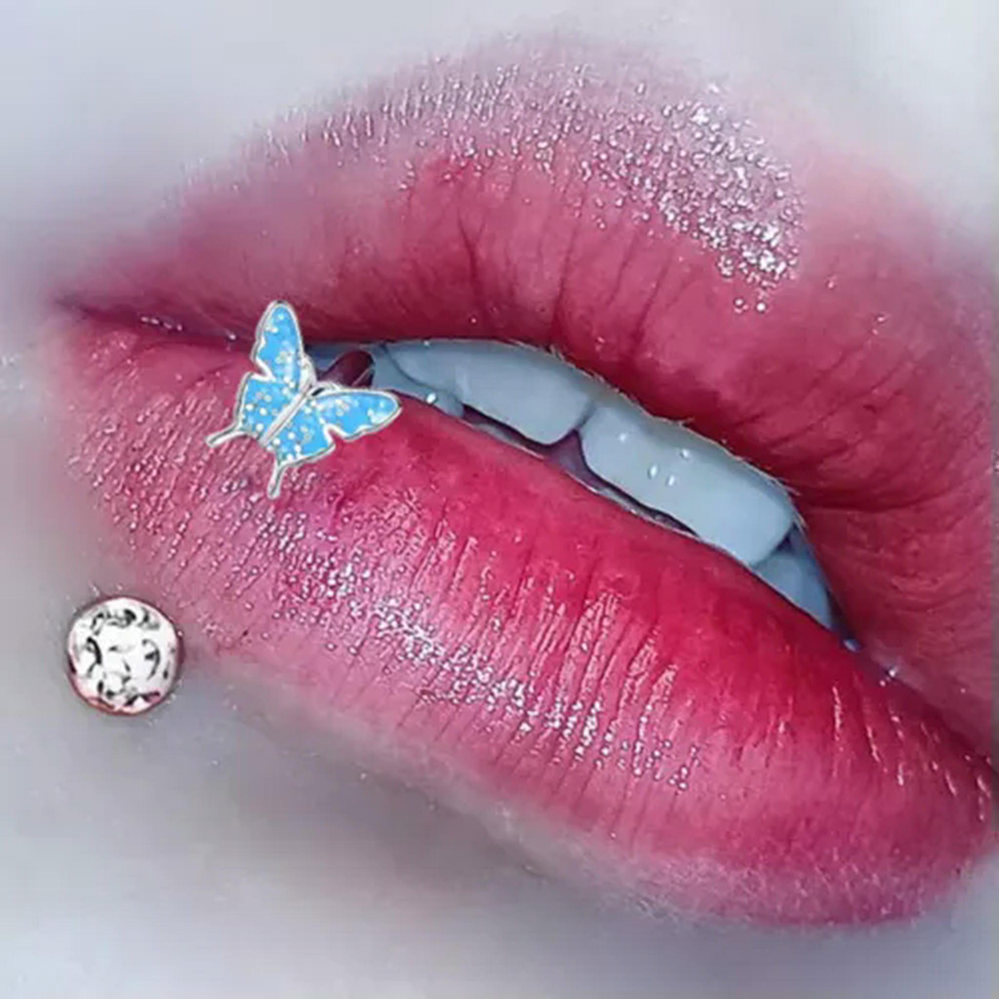 K-KED Stainless Steel Septum Lip Cartilage Tragus Ring Fashion Crystal ...