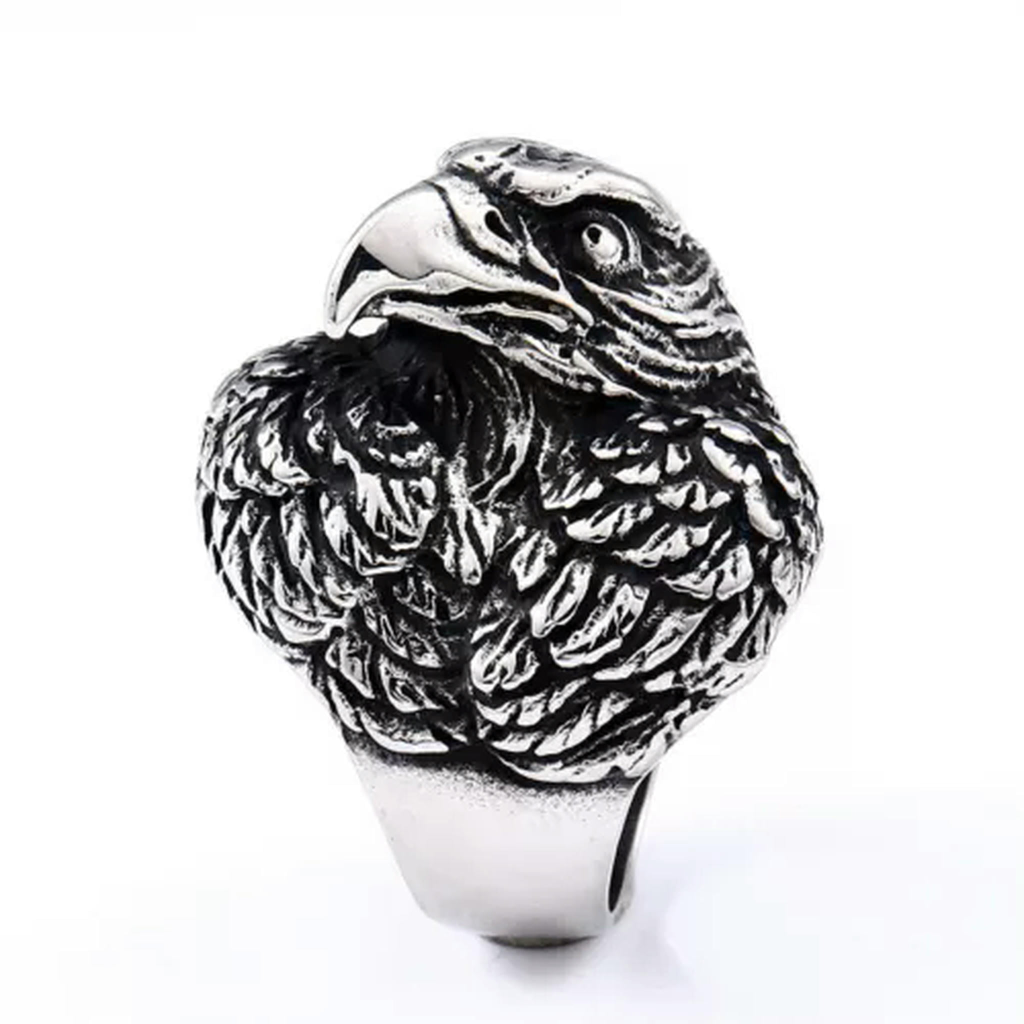 K-KED Vintage Powerful Eagle Ring Stainless Steel Gothic Hawk Men's ...