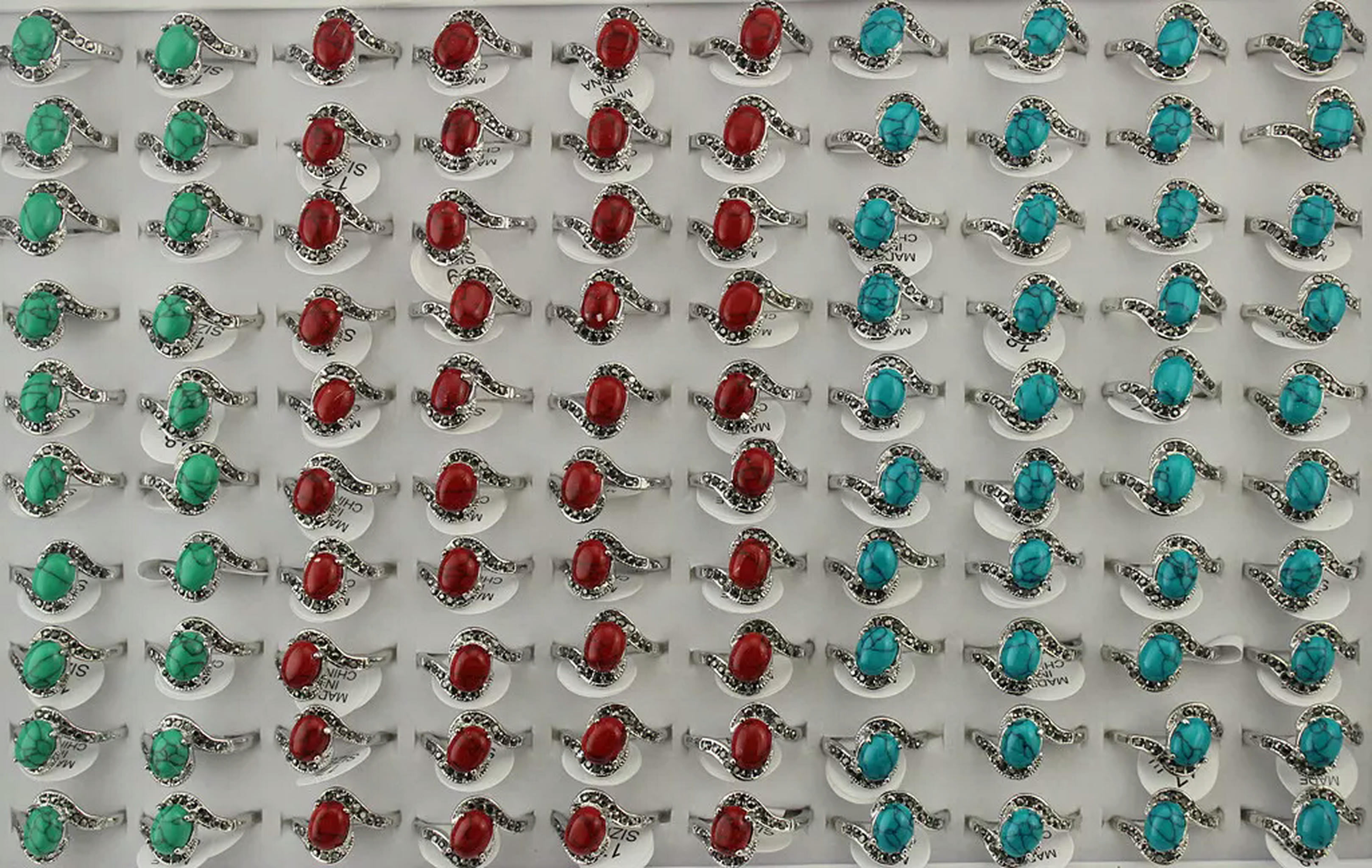 K-KED Wholesale Lots 32pcs Classic Delicate Jewelry Black Rhinestone ...