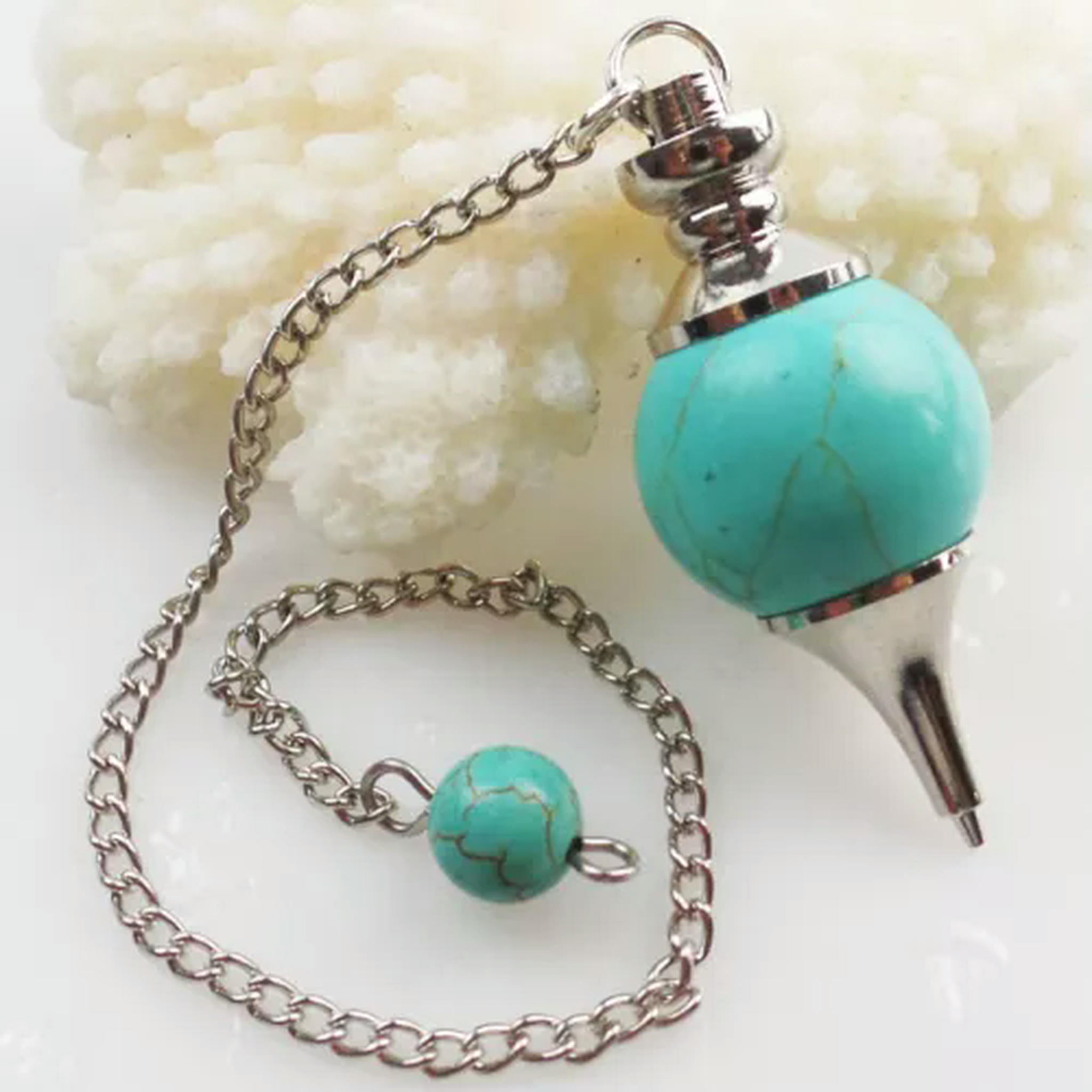 K-KED Wholesale Natural Mixed Gemstone Sphere Pendulum Pendant Crystal ...