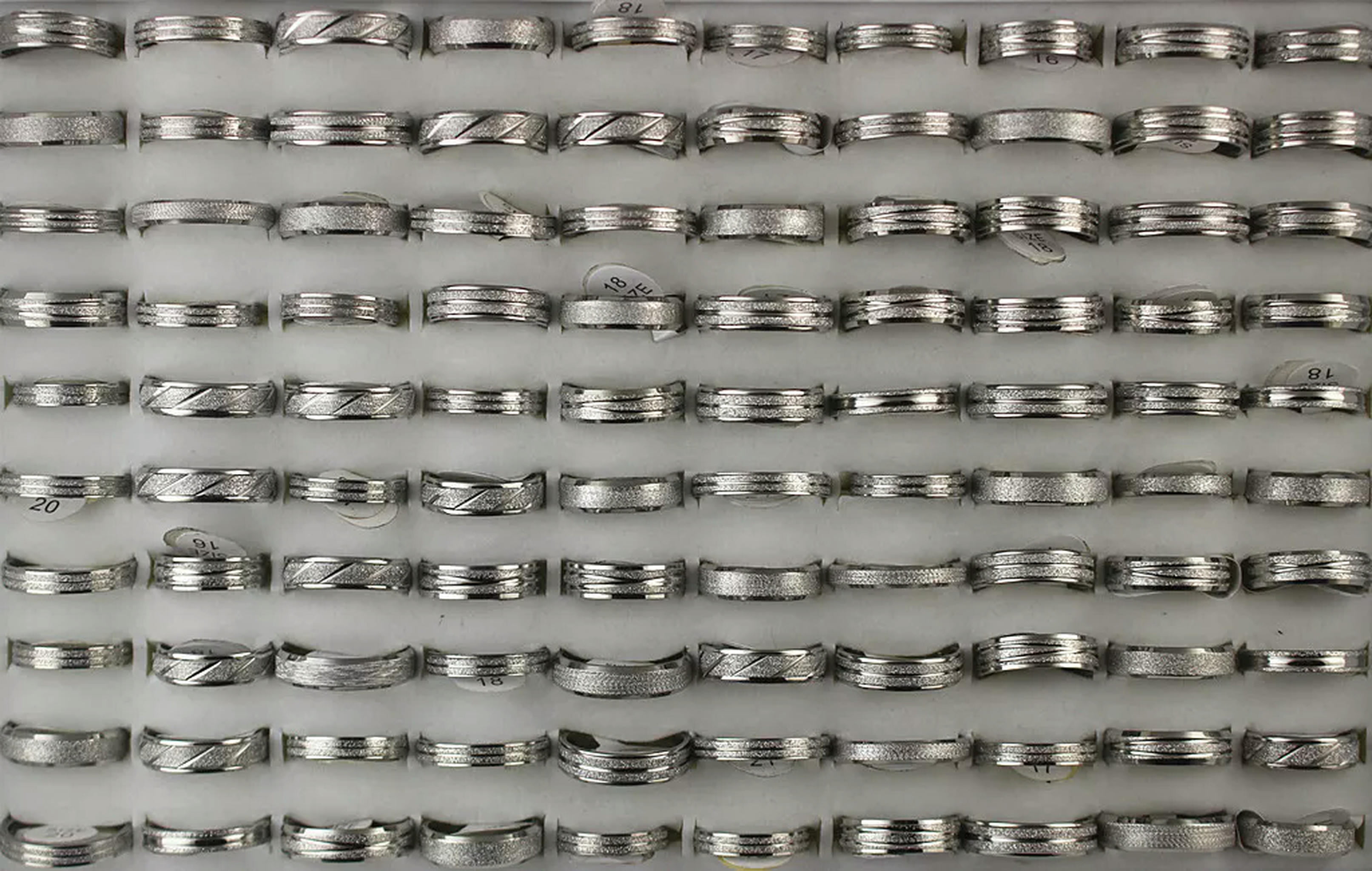 K-KED Wholesale Rings Lots 32pcs Dull polish Mixed Style Stainless ...