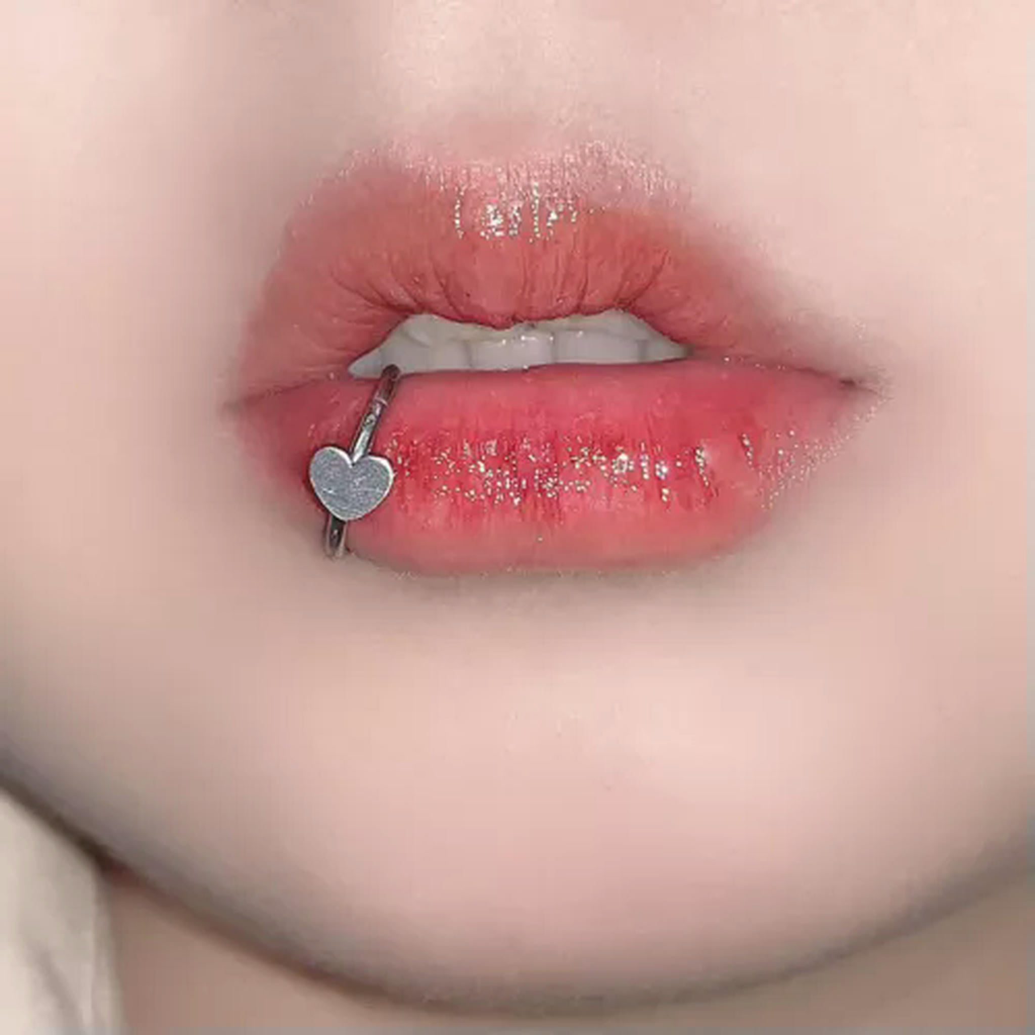 K-KED Women Cross Heart Shape Labret Lip Ring Piecing Lip Stud Lip Ring ...