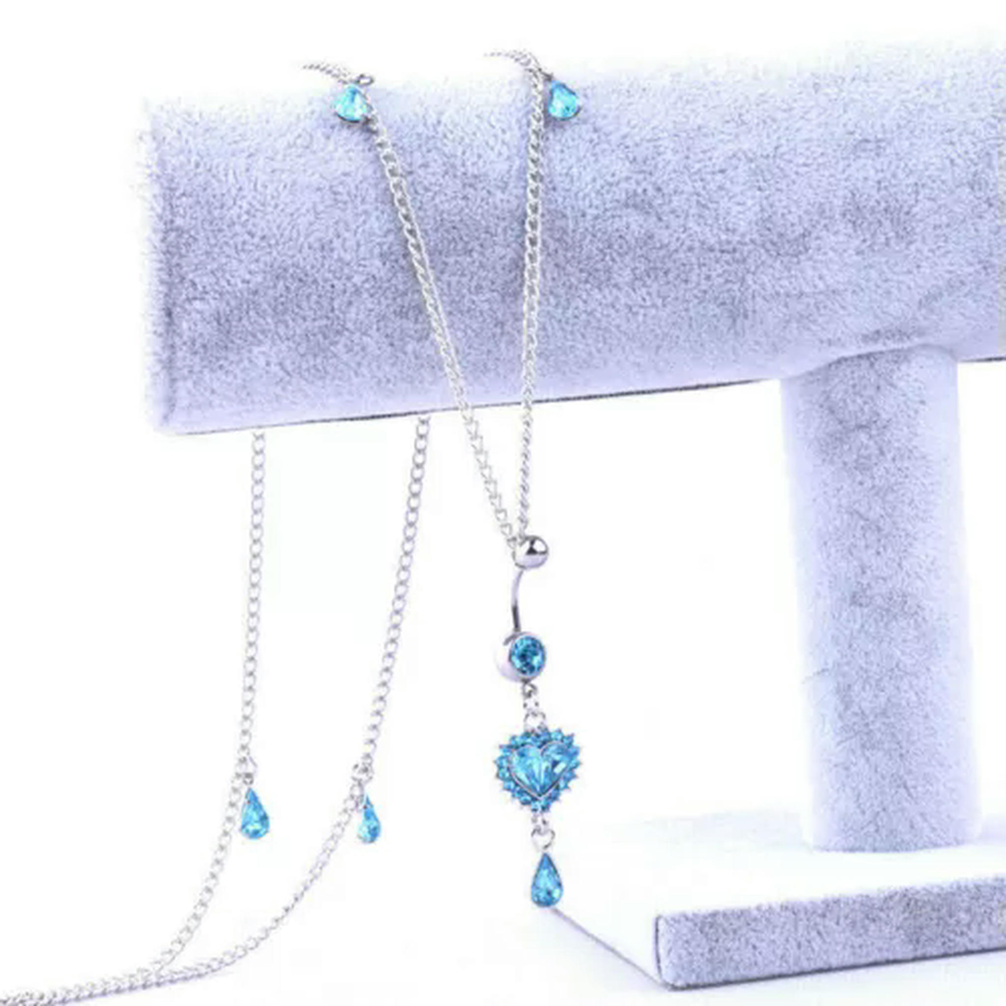 K-KED Women Sexy Belly Waist Chain Dangle Delicate Jewelry Navel Ring ...