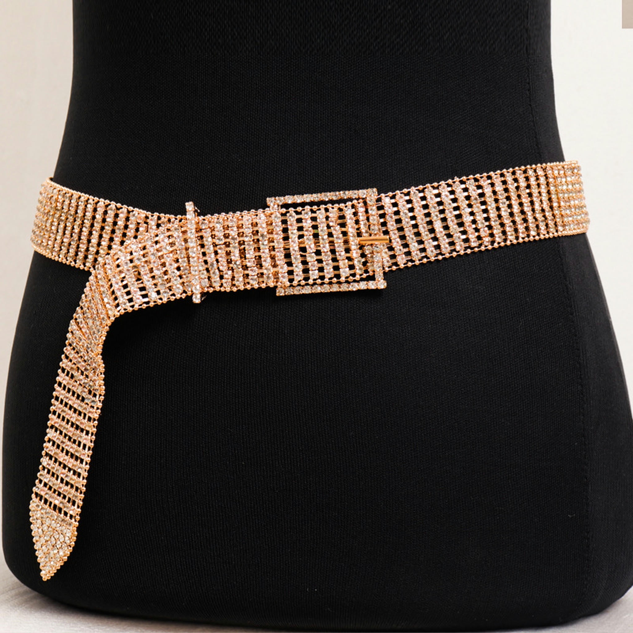 K-KED Women's Shiny Rhinestone Night Club Belt 8 Rows Diamond Waist ...