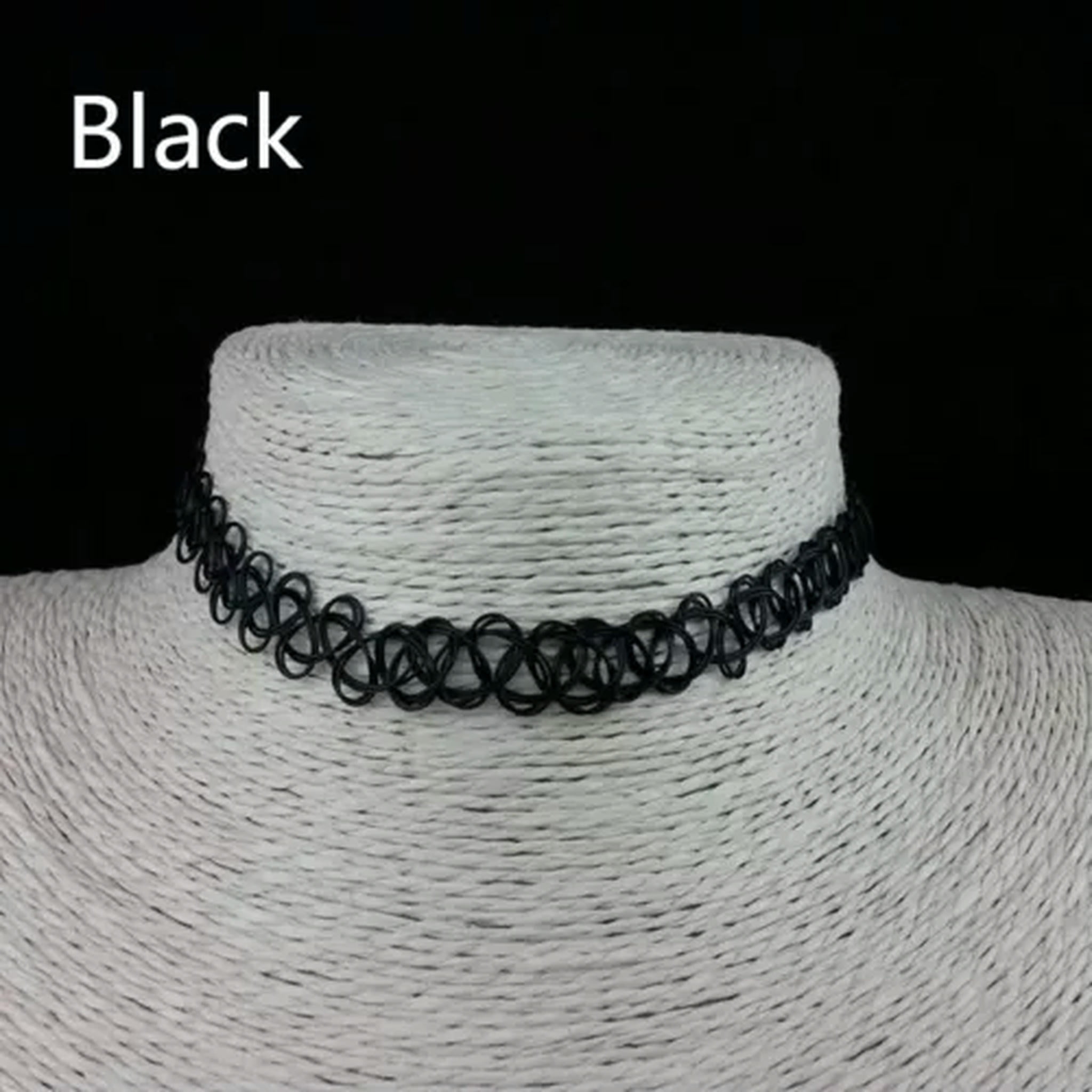 K-KED Womens Choker Collar Necklace Colorful Stretch Elastic Clavicle ...