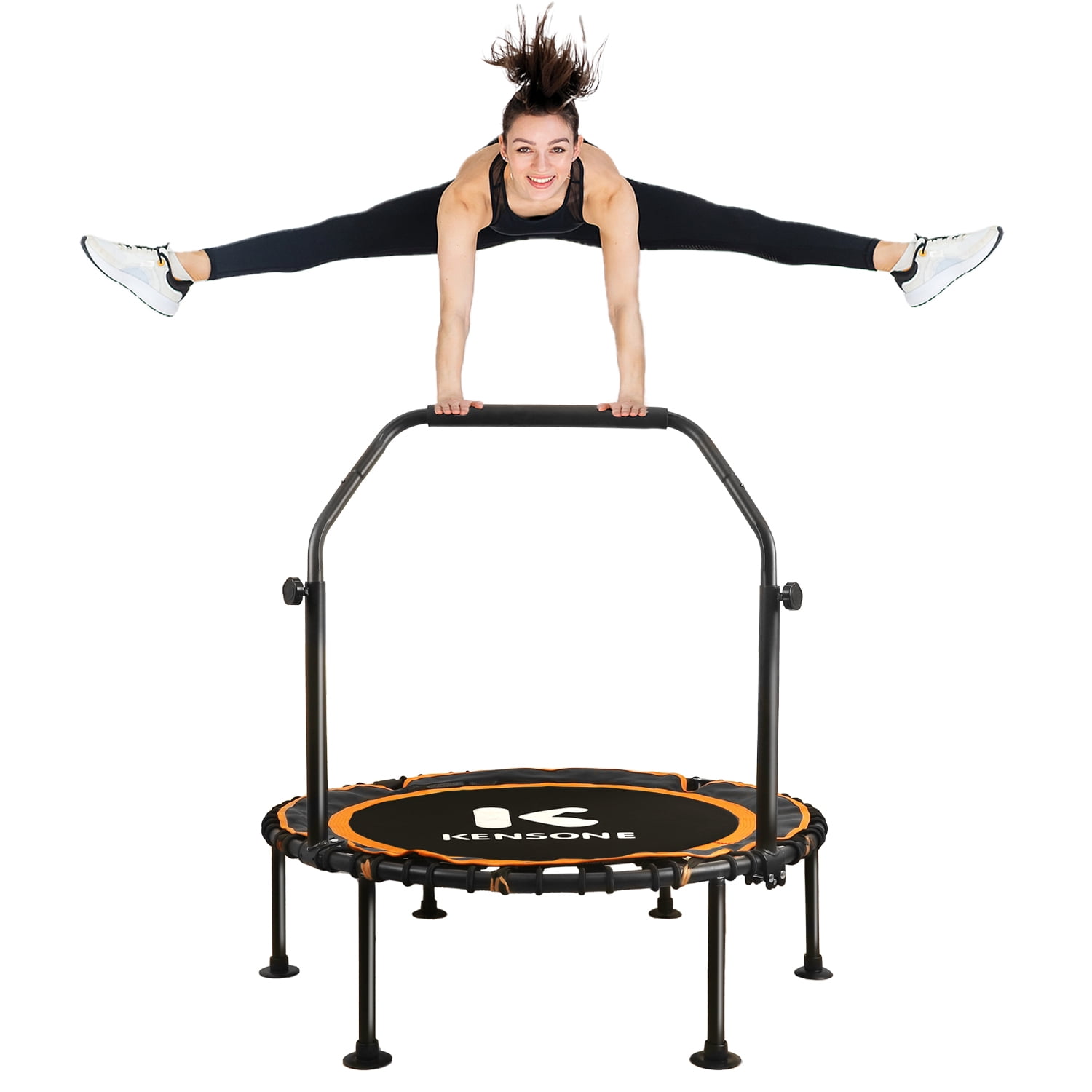K KENSONE 40" Mini Rebounder for Adults with Bungee Cords, 450LBS Quiet ...