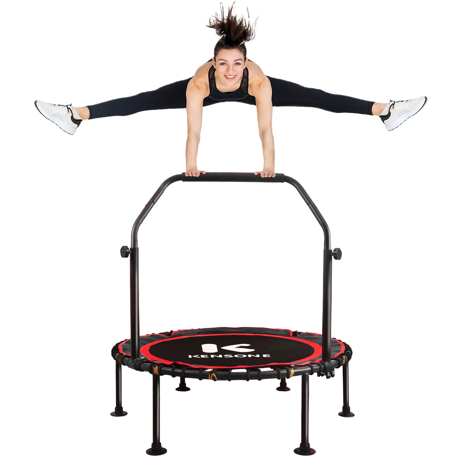 K KENSONE 40" Mini Rebounder for Adults with Bungee Cords, 450LBS Quiet ...