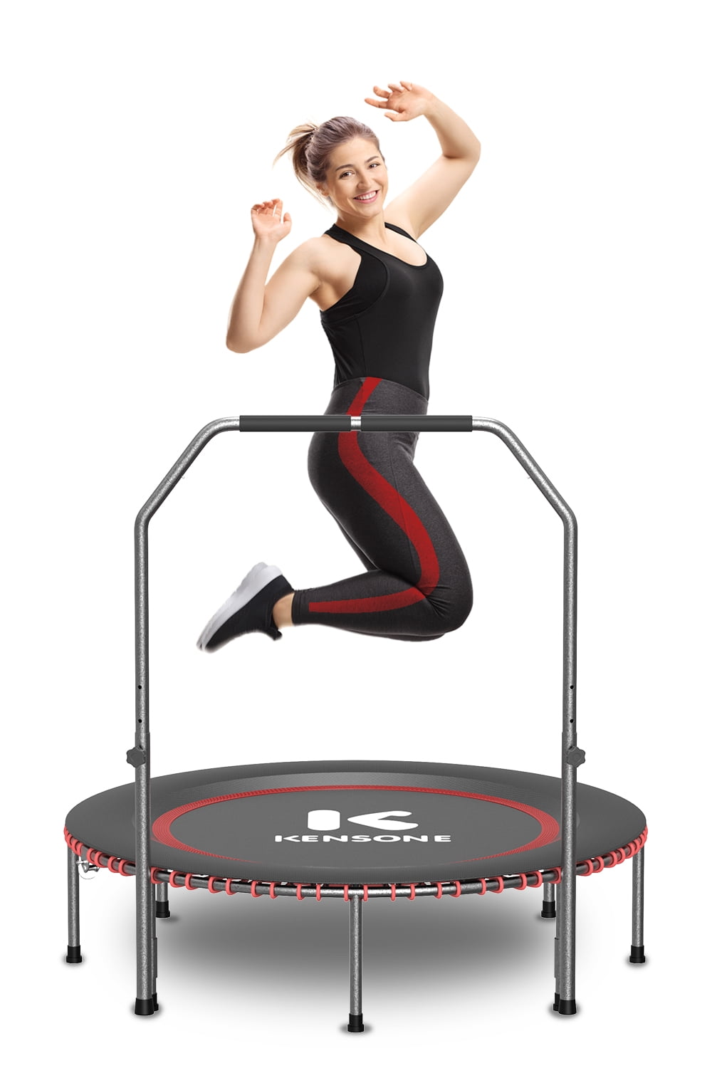 K KENSONE 48" Low-Impact Rebounder Trampoline for Adults with Bungee ...