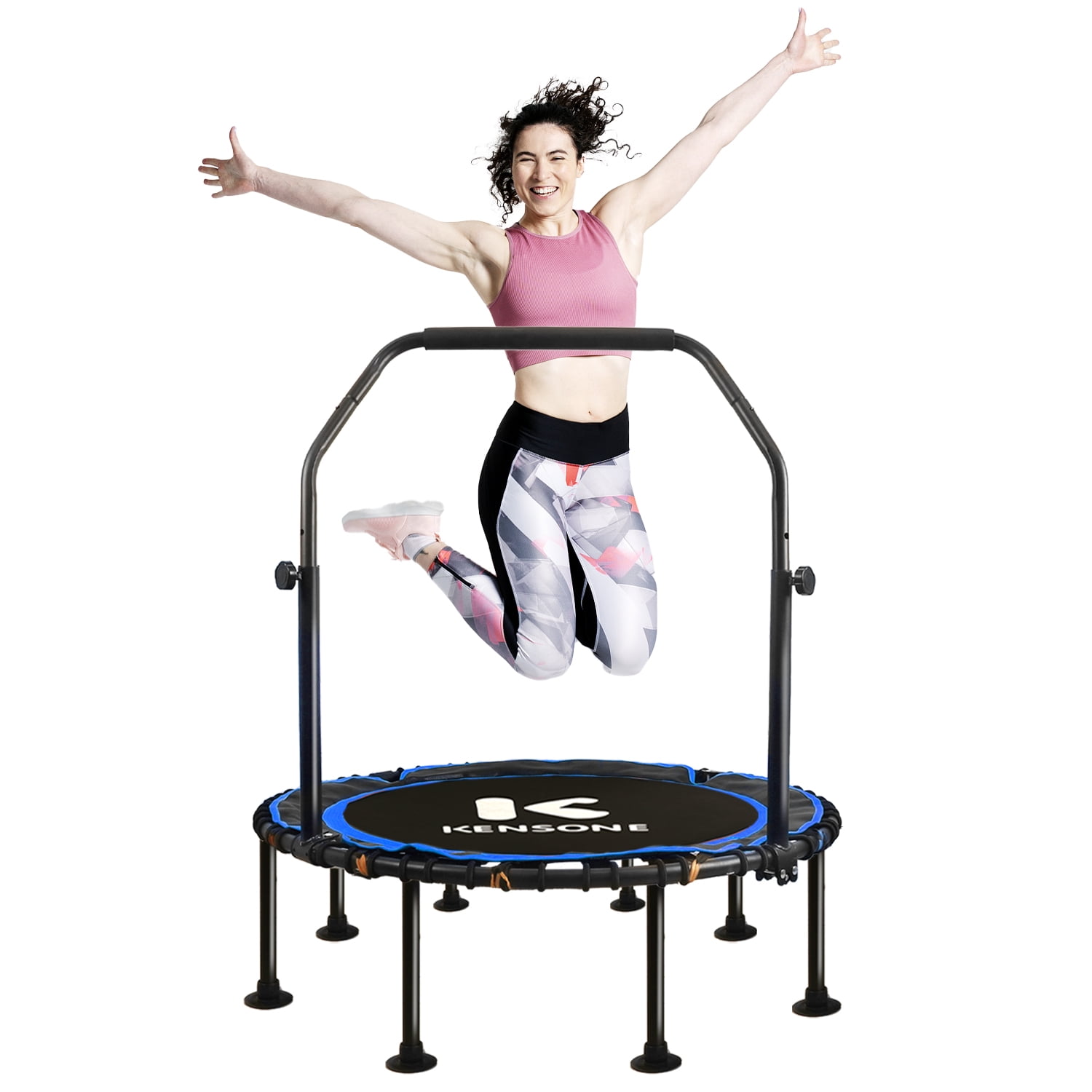K KENSONE 48" Mini Rebounder for Adults with Bungee Cords, 550LBS Quiet ...