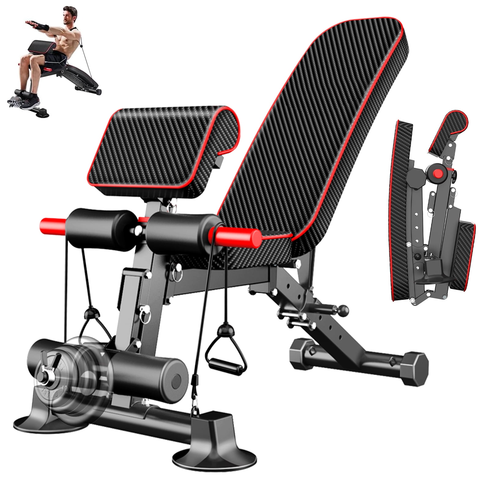 K KINGKANG Adjustable Weight Bench, Utility Gym Bench for Full Body ...