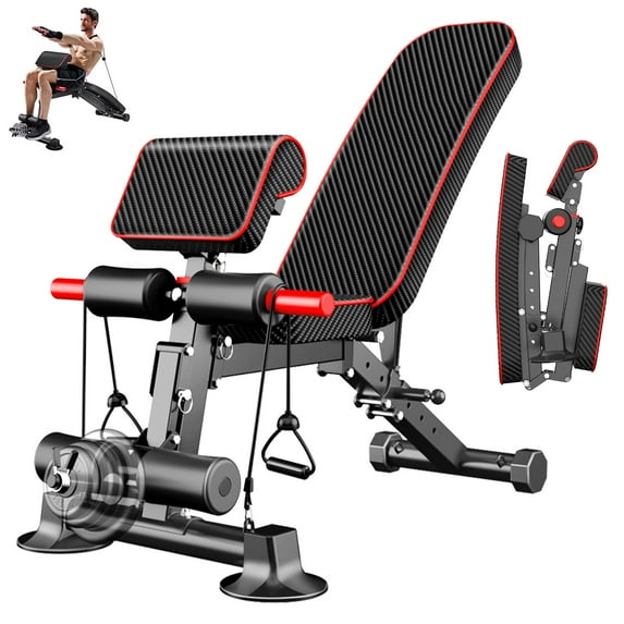 K KINGKANG Adjustable Weight Bench, Utility Gym Bench for Full Body ...