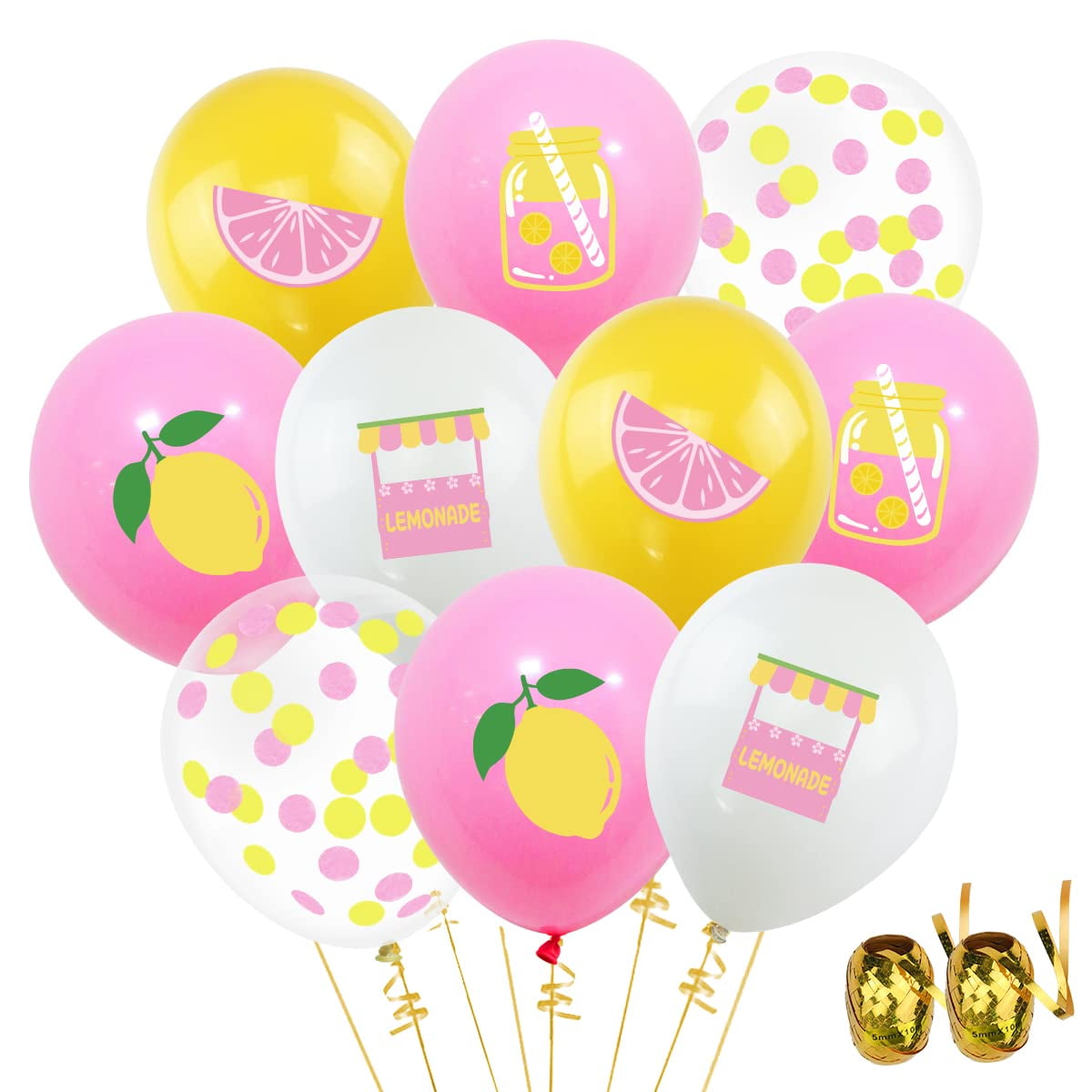 K KUMEED 45Pcs Lemon Balloons Lemonade BSL1 party Decorations, Yellow ...