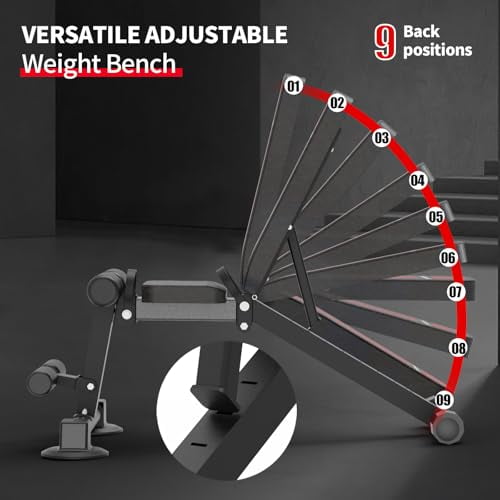 K Kingkang Adjustable Weight Bench Utility Workout Bench for Home Gym,Foldable Incline Decline ...