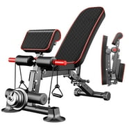 Reebok Fitness Delta Deck Multipurpose Adjustable Weight Bench Aerobic ...