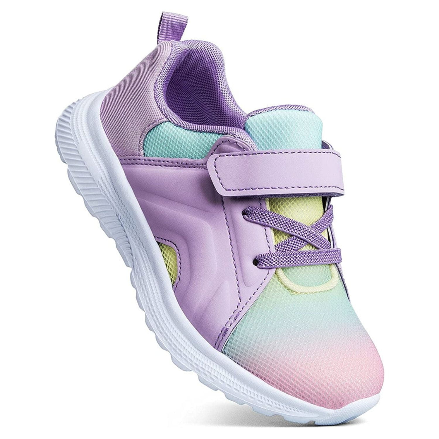 K KomForme Big Girls Sport Shoes Kids Colorful Athletic Sneakers Size 2 ...