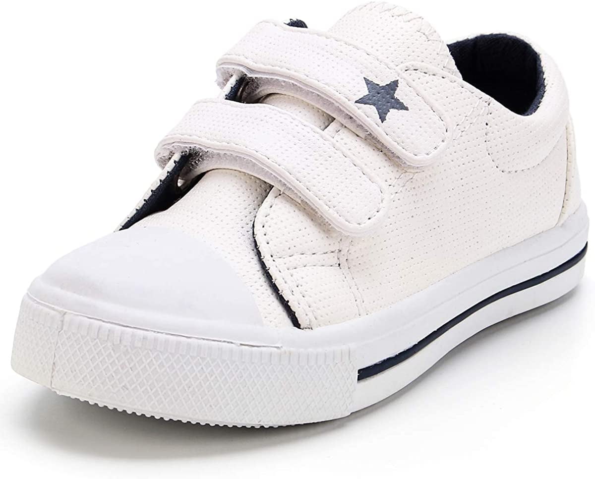 Kushyshoo Kids Sneakers Children Solid White Toddler Boys and Girls ...