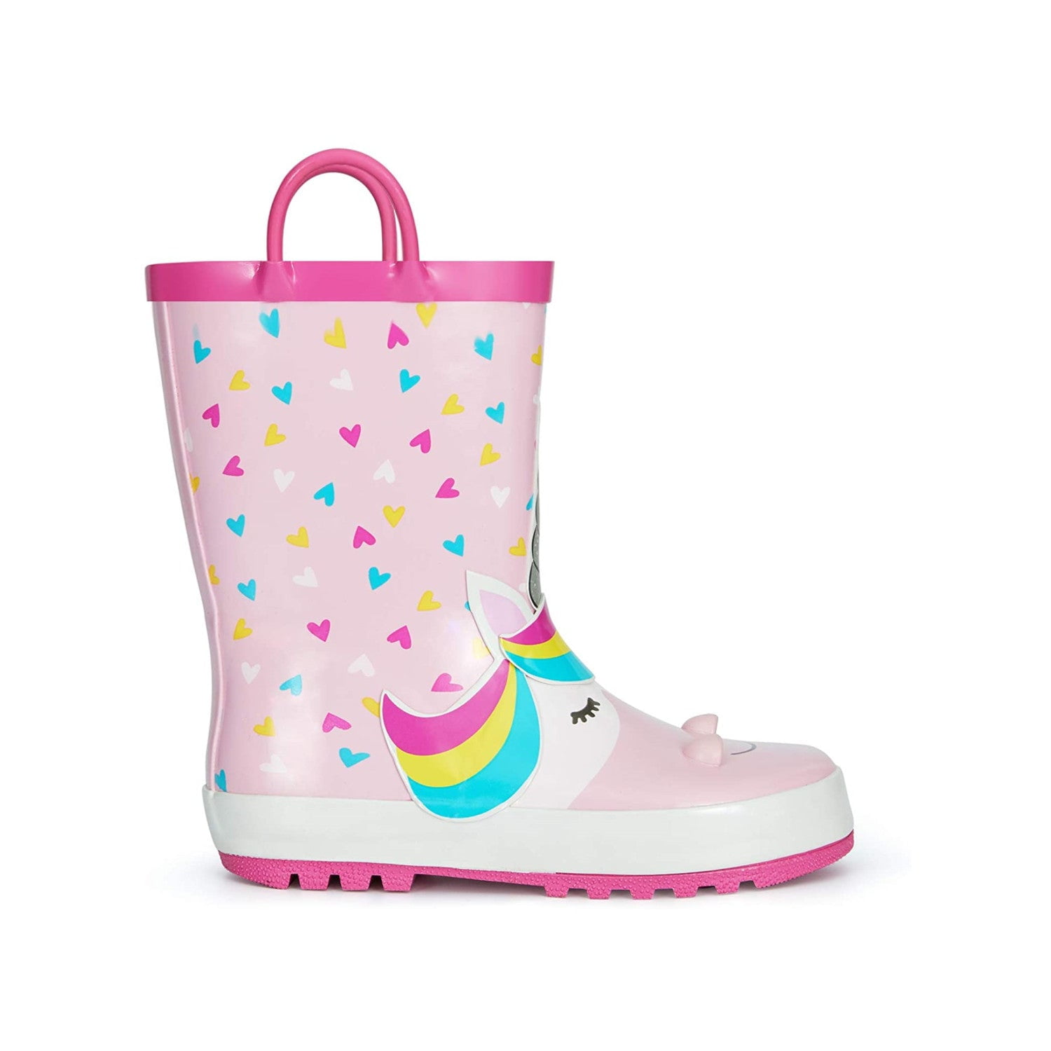 Kushyshoo Rubber Kids Rain Boots Pink Unicorn Rain Boots for Big Girls ...