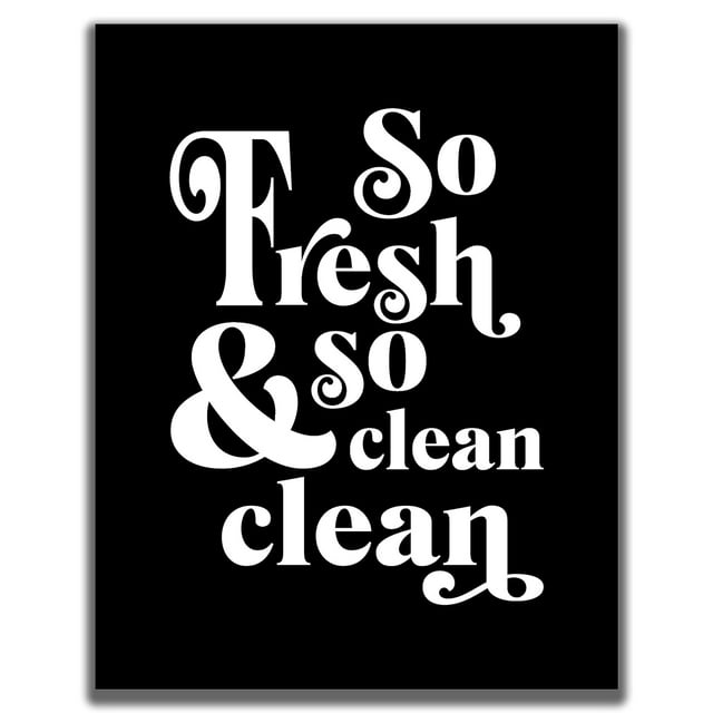 K&L Design Co: Bathroom Wall Art Decor - 11x14" Unframed Typography ...