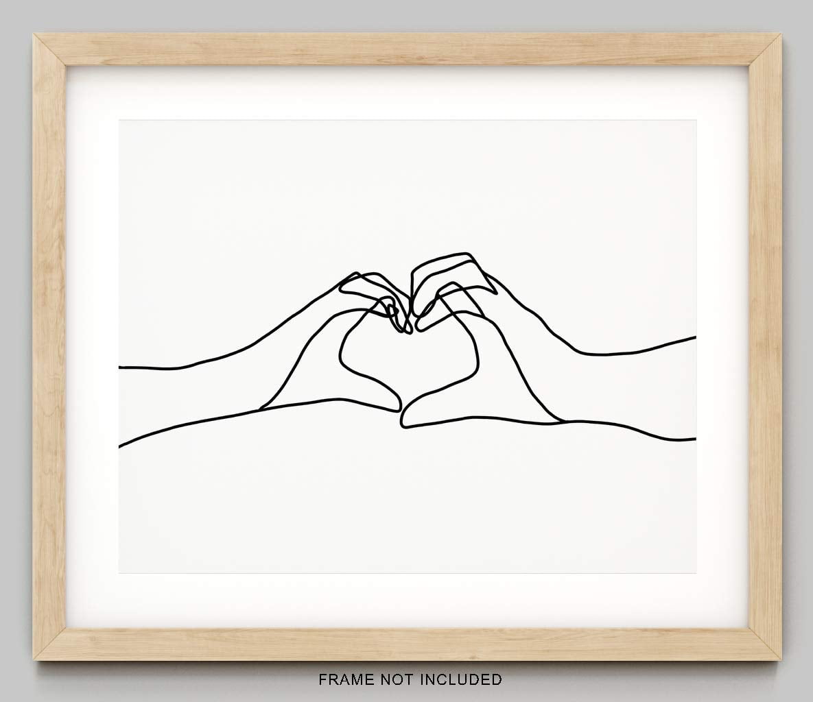 K&L Design Co: Line Art Wall Decor - 11x14" Wall Art Unframed - Heart ...