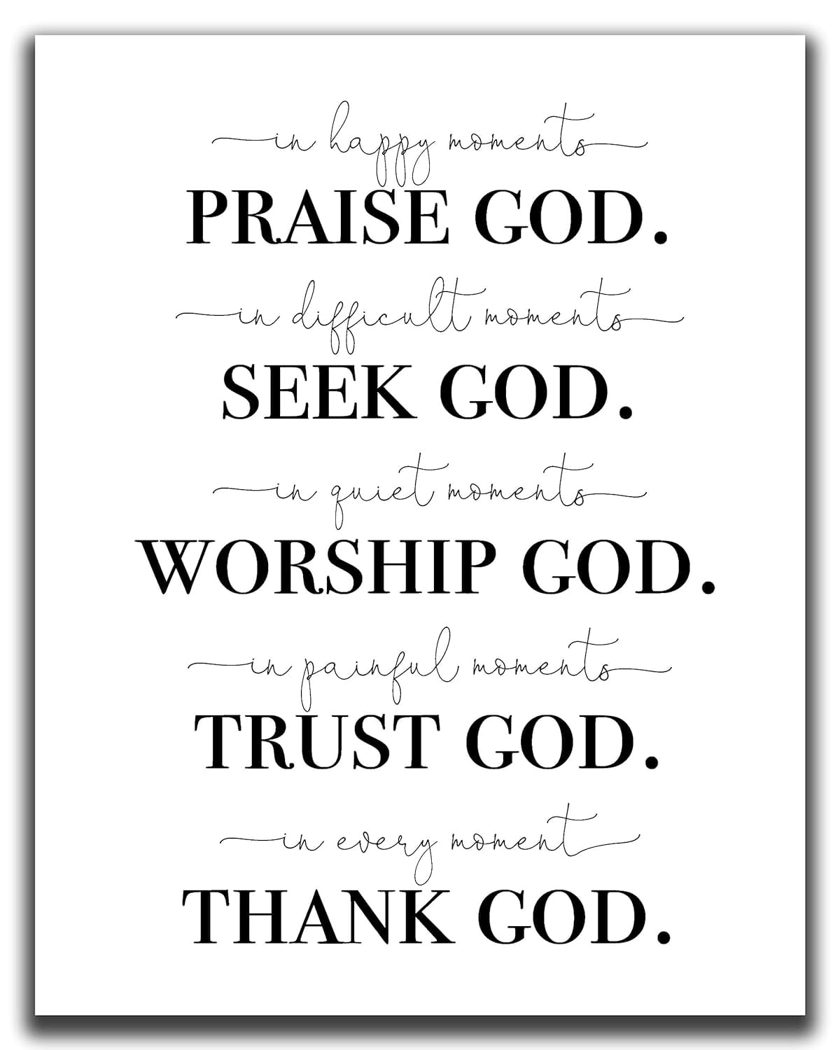K&L Design Co: Religious Wall Art Decor - 11x14" Unframed Typography ...