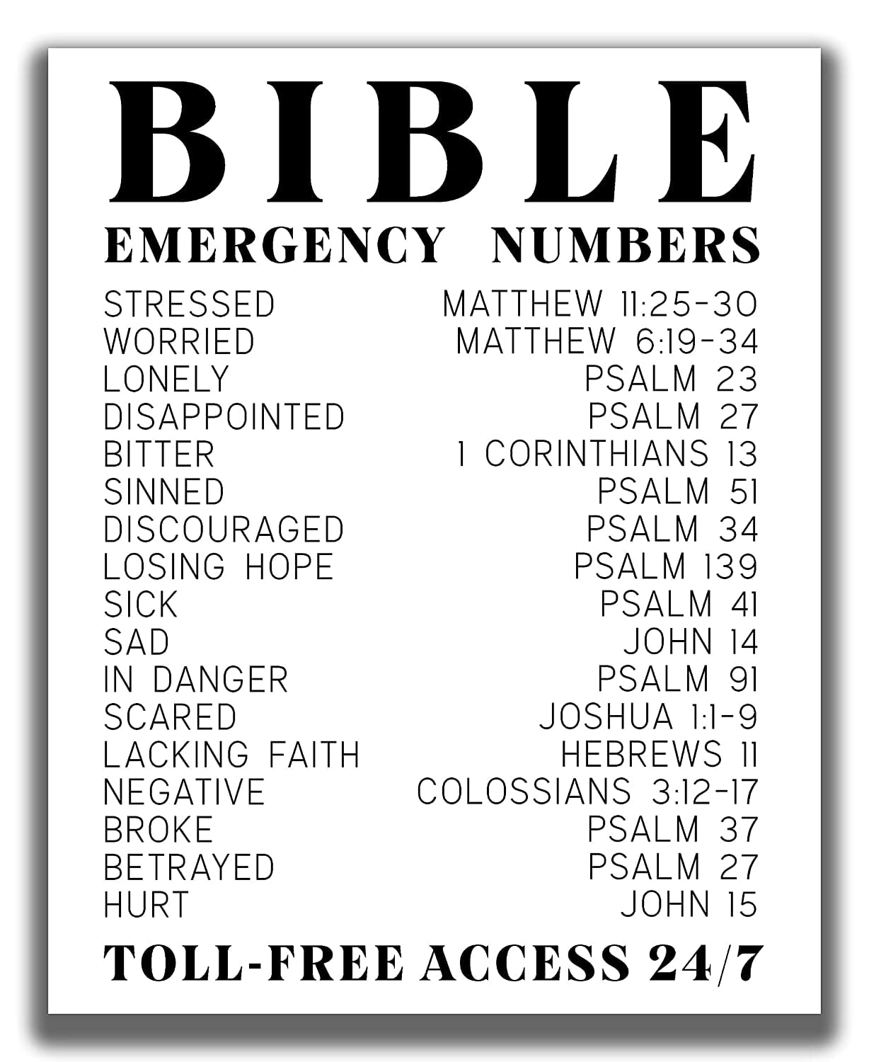 K&L Design Co: Religious Wall Art Decor - 8x10" Unframed Typography ...