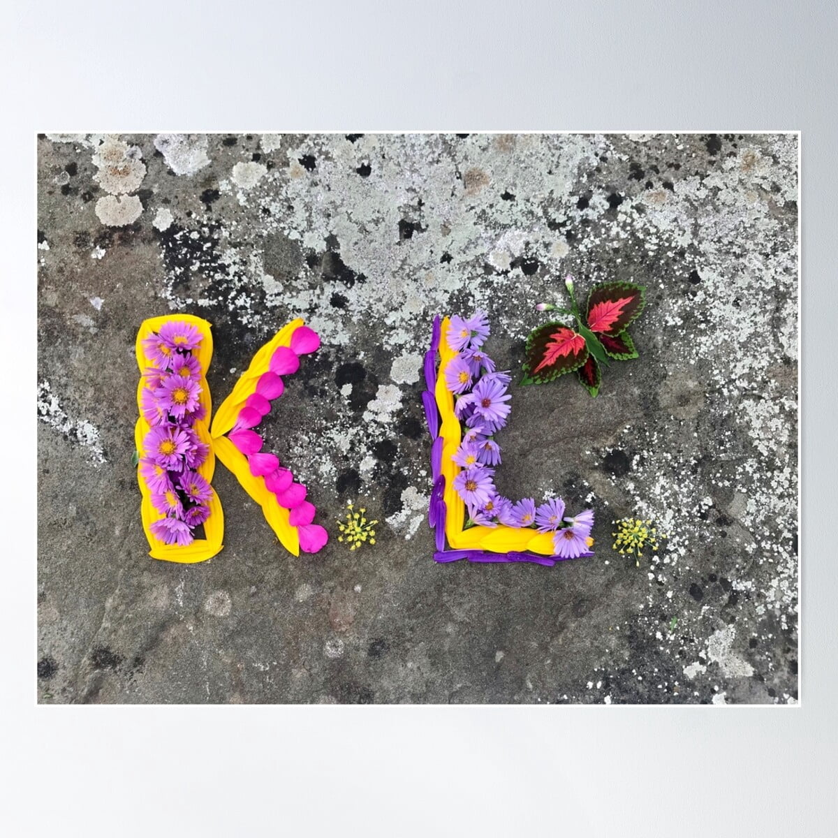 K L Initials Poster Wall Art, Modern Wall Decor For Living Room Bedroom ...