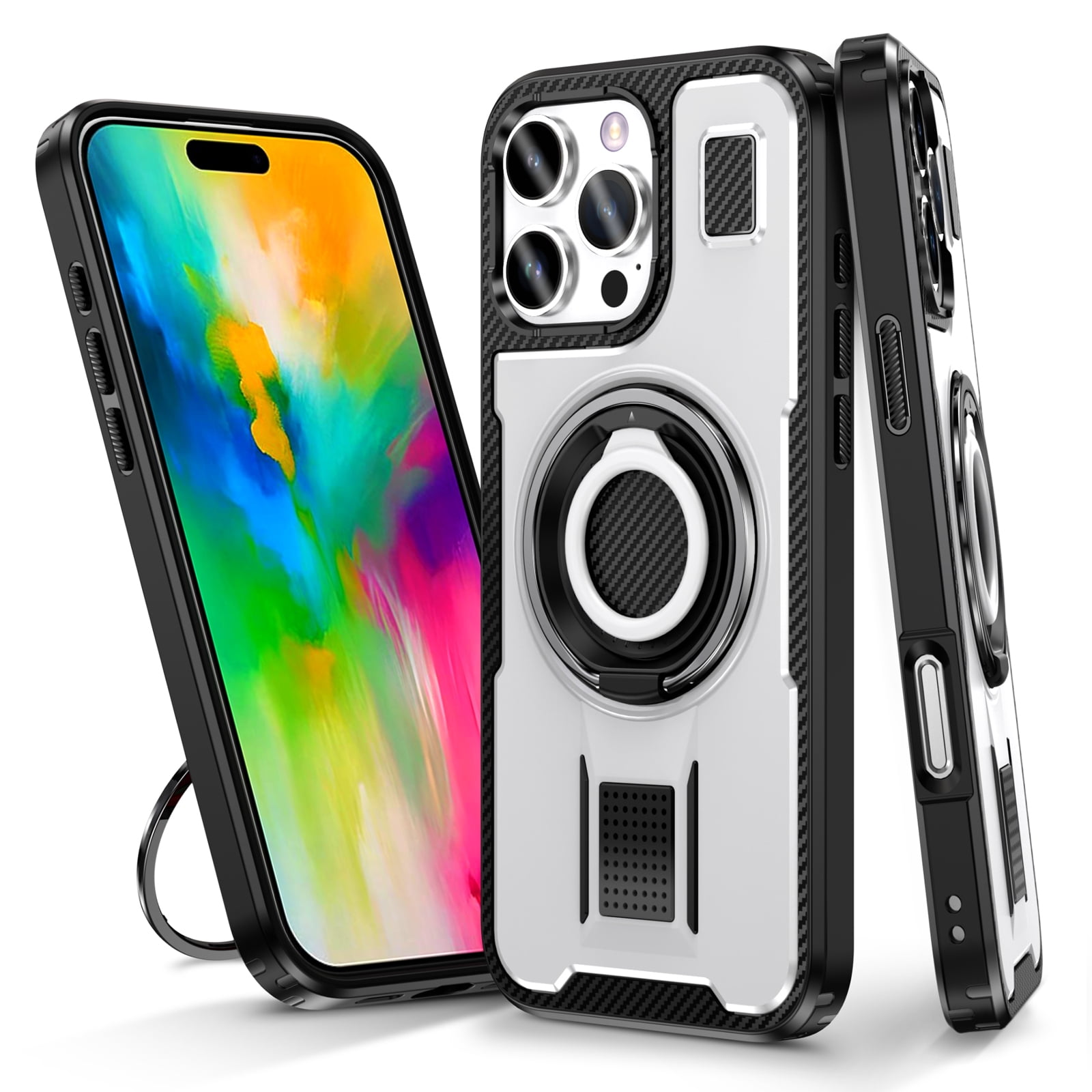 K-Lion For iPhone 14 Heavy Duty Shockproof Case Rugged Stand Case, With ...