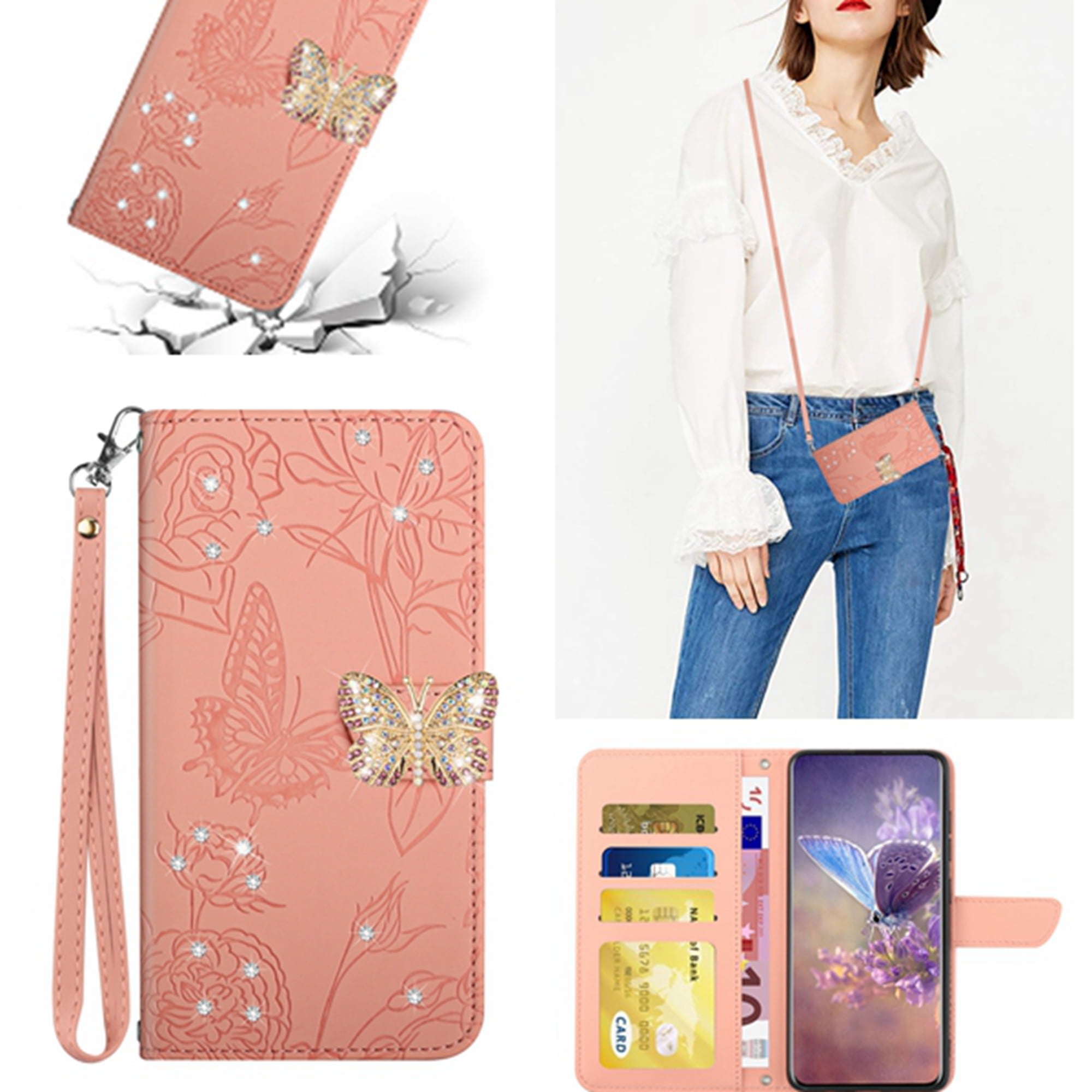 K-Lion Wallet Case for Samsung Galaxy A03s,Bling Diamond PU Leather ...