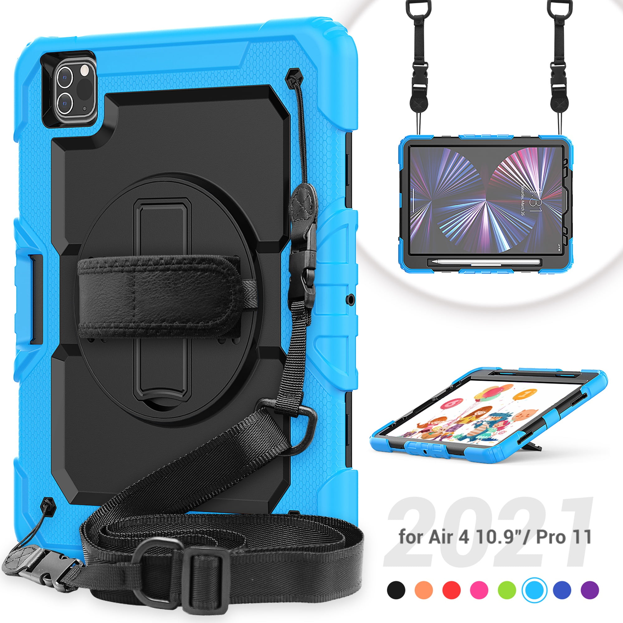 K-Lion for iPad Pro 11 Rugged Case,Kids Friendly Shockproof Full Body Protection Tablet Case ...