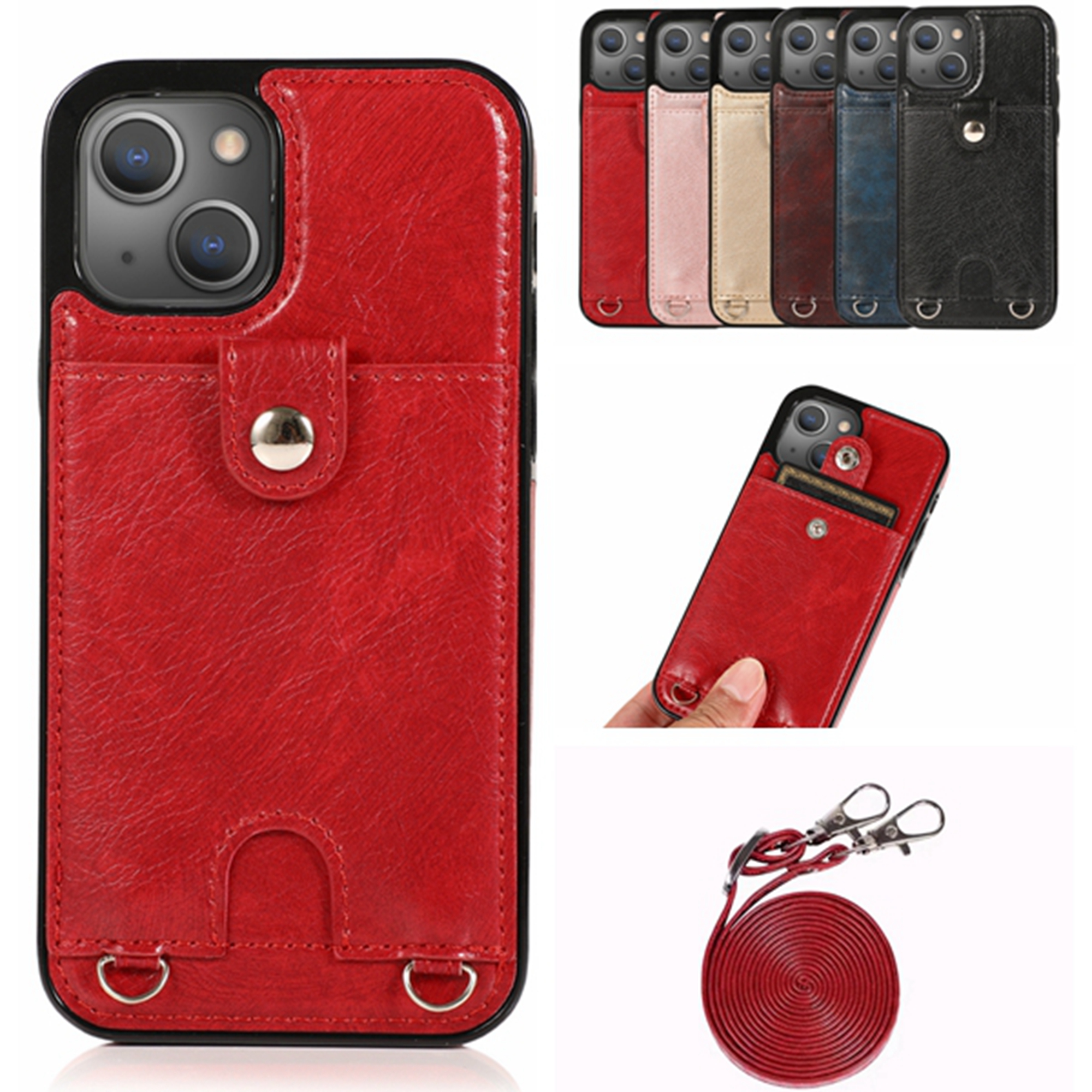 K-Lion for iPhone 12 Mini Wallet Case with Crossbody Strap , Retro ...