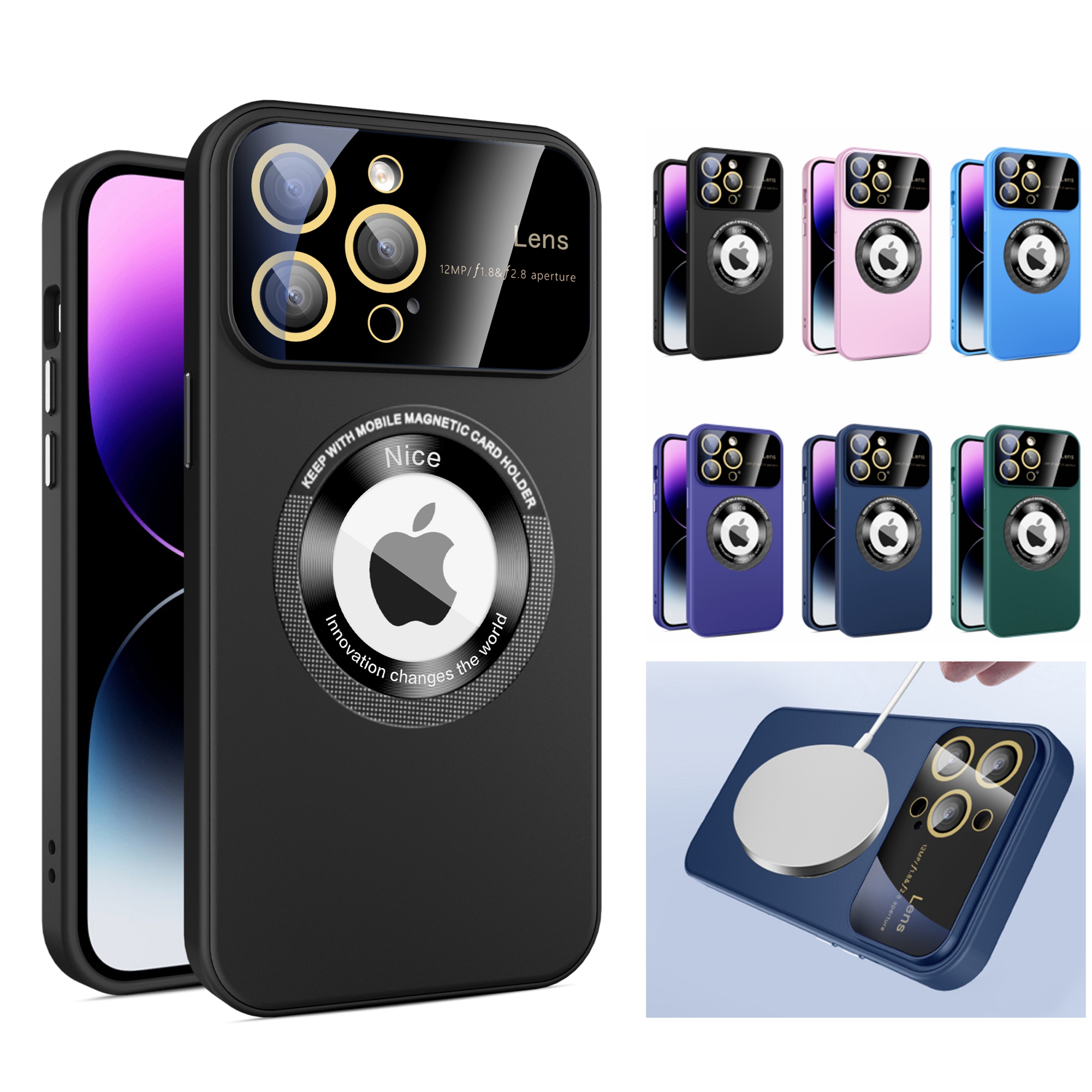 K-Lion for iPhone 15 Pro Magnetic Mag Safe Case with Lens Film ...