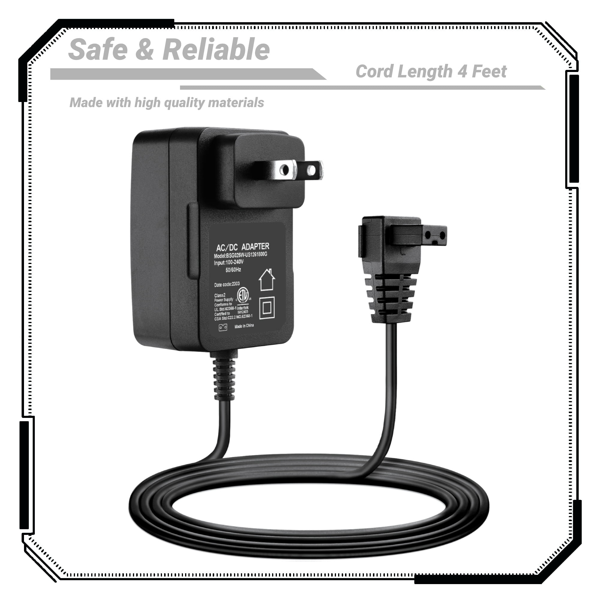 K-MAINS 12.6V 2-Prong AC/DC Adapter Replacement For Paxcess HJ1103 ...