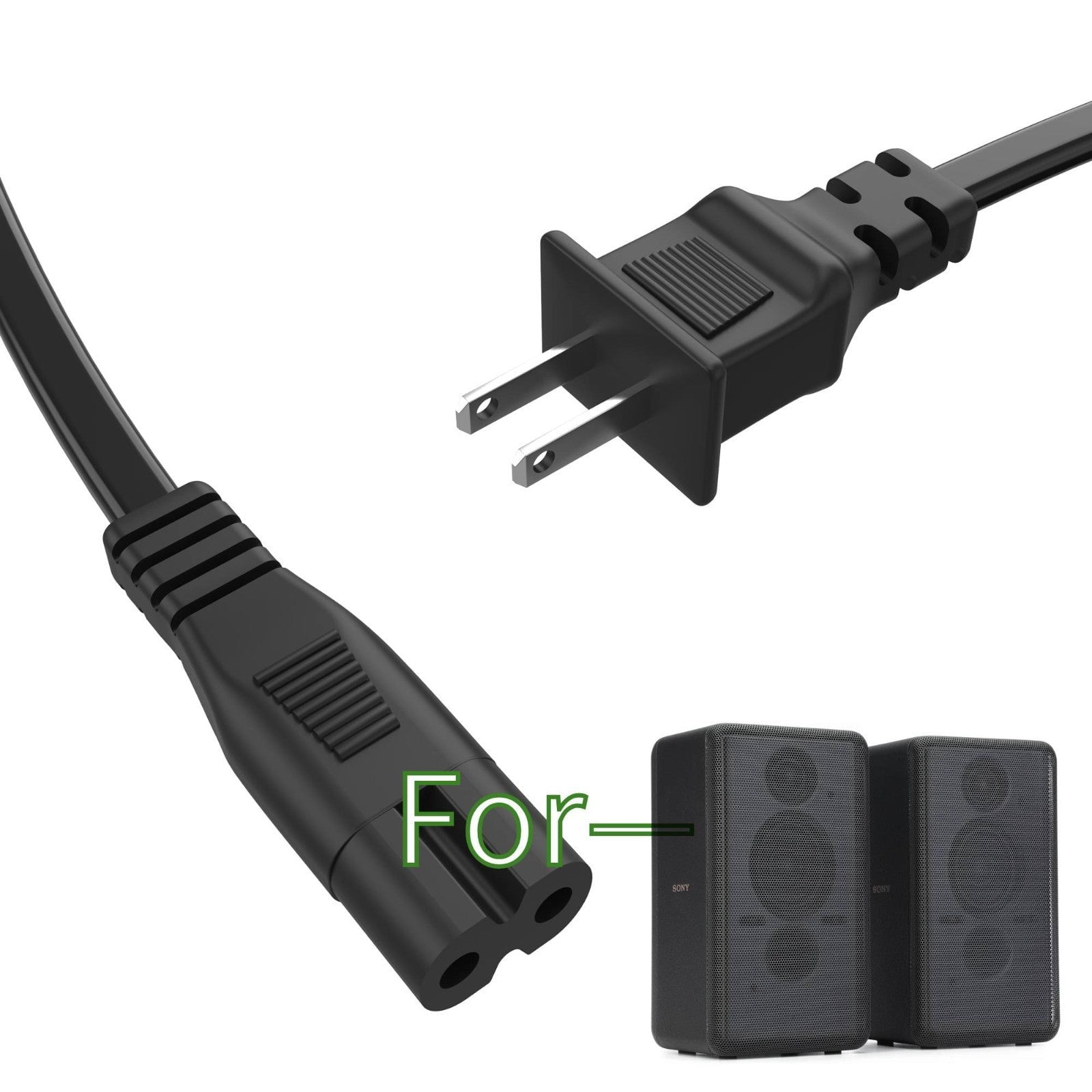 K-MAINS 2-Prong AC Power Cord Comaptible With SA-RS3S SA-LRS3S SA-RRS3S ...