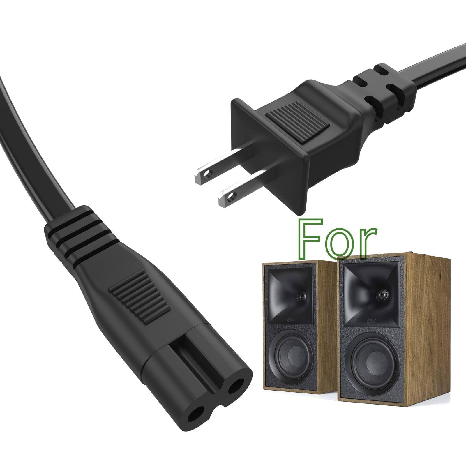 K-MAINS 5ft AC Power Cord Cable Compatible With Klipsch The Fives 2.0 ...