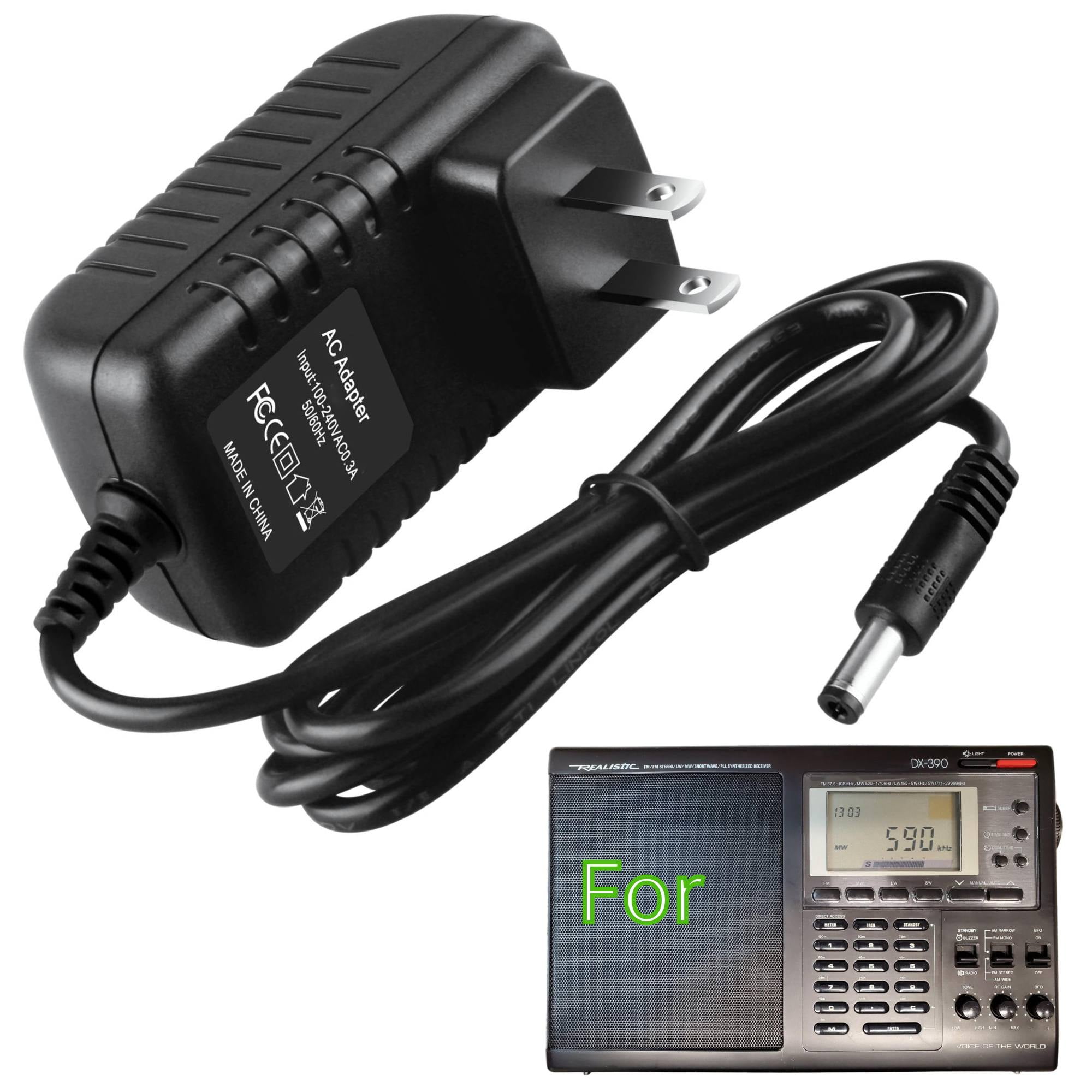 K-MAINS 6V AC / DC Adapter Compatible With Realistic Radio Shack DX-390 ...
