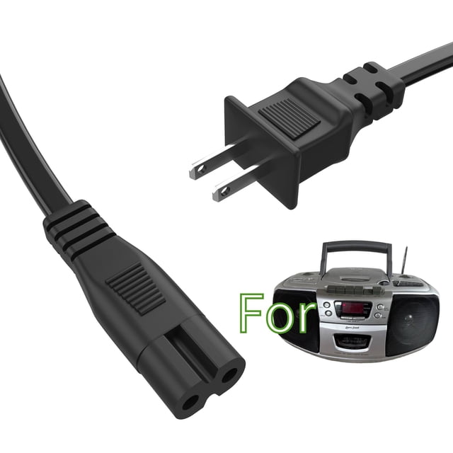 K-MAINS 6ft Power Cord Cable Lead Wire Plug Replacement for Lenoxx CD ...