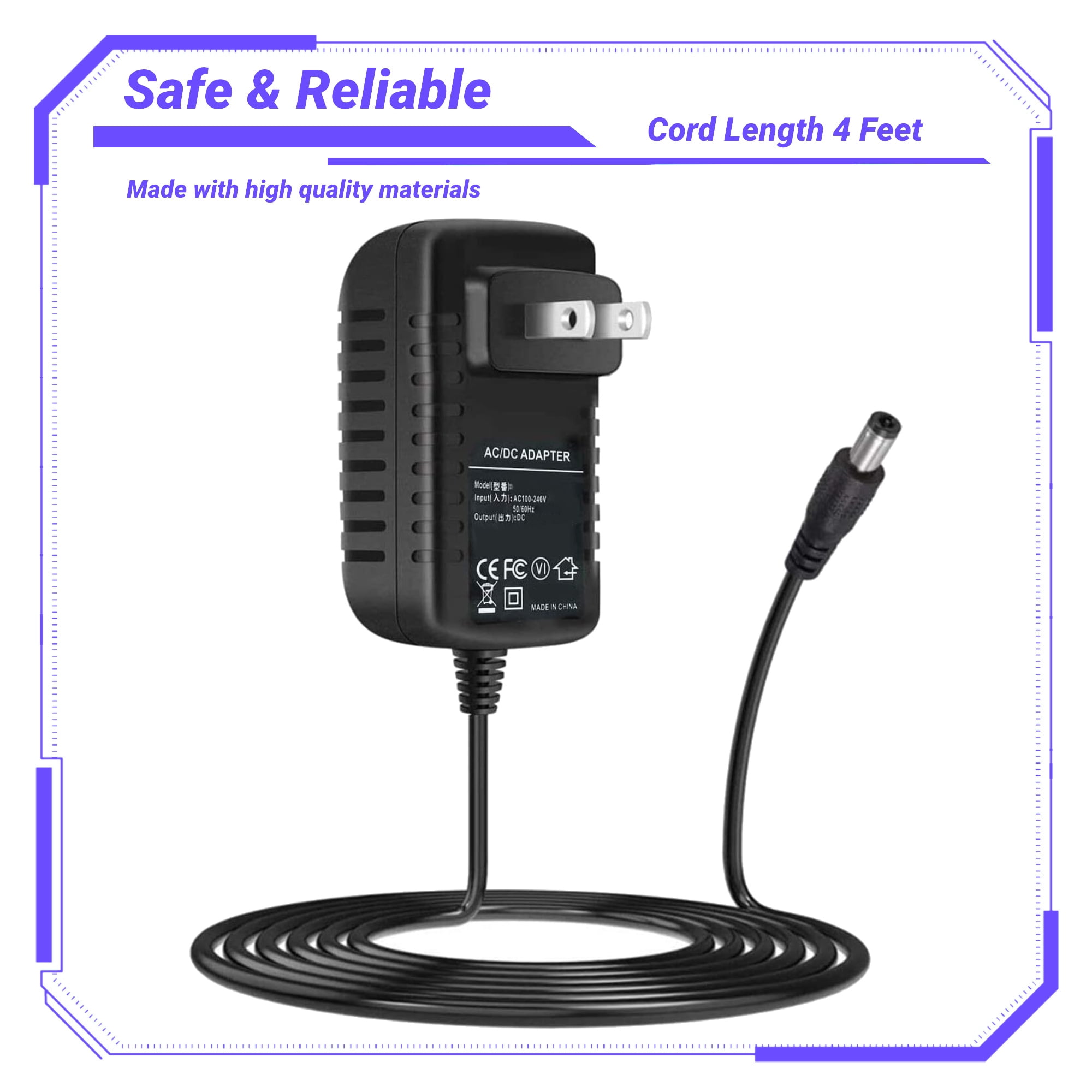 K-MAINS 9V AC/DC Adapter Compatible with Baknor BK9500-CXO9E1N CX09V500 ...