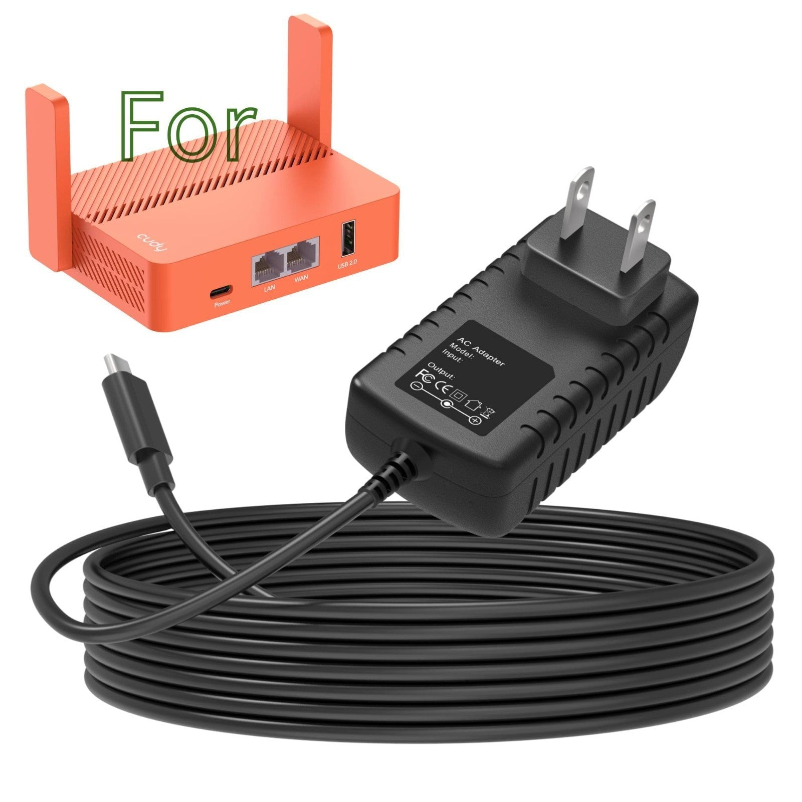 K-MAINS AC Adapter Charger Compatible With Cudy TR1200 AC1200 Wi-Fi ...