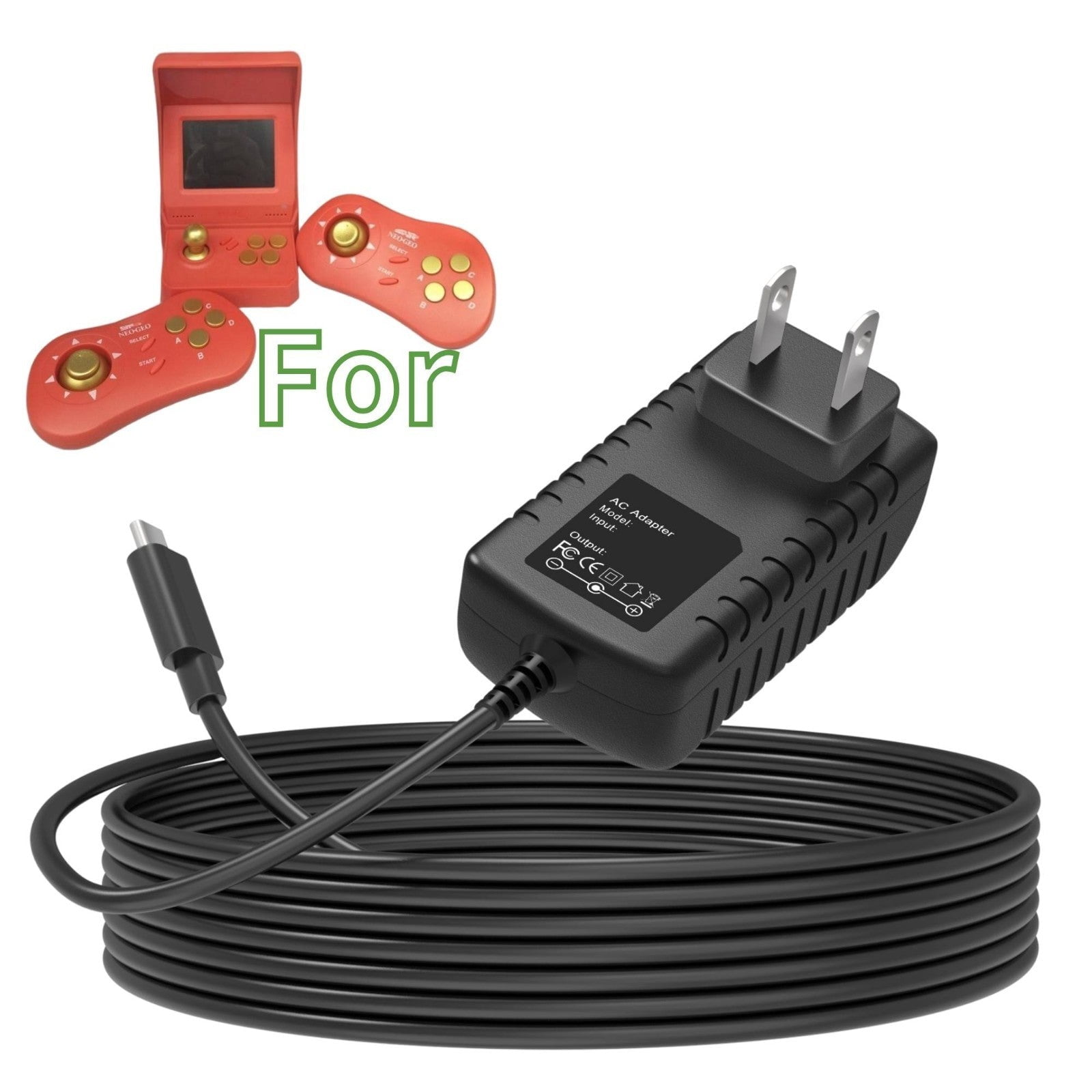 K-MAINS AC Adapter Charger Compatible With SNK Neo Geo Mini FM1J2X1810 ...
