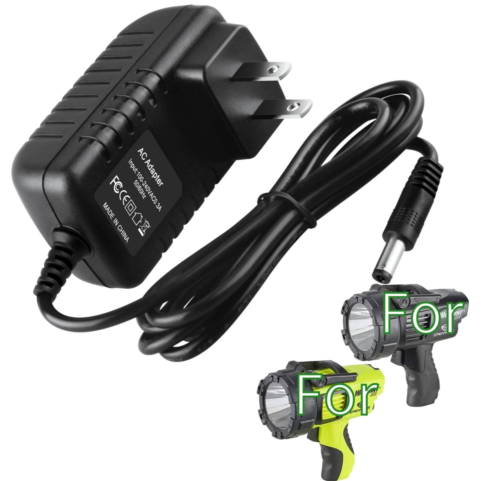 K-MAINS AC Adapter Charger Compatible With Streamlight Waypoint 44909 ...