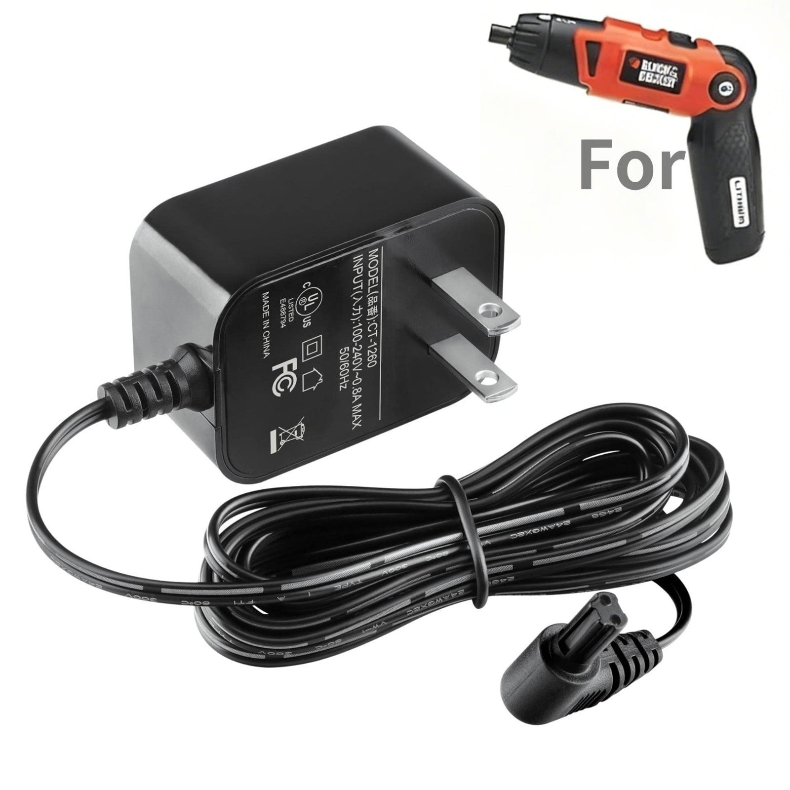 K-MAINS AC Charger Compatible With Black & Decker LI2000 Type 1 ...