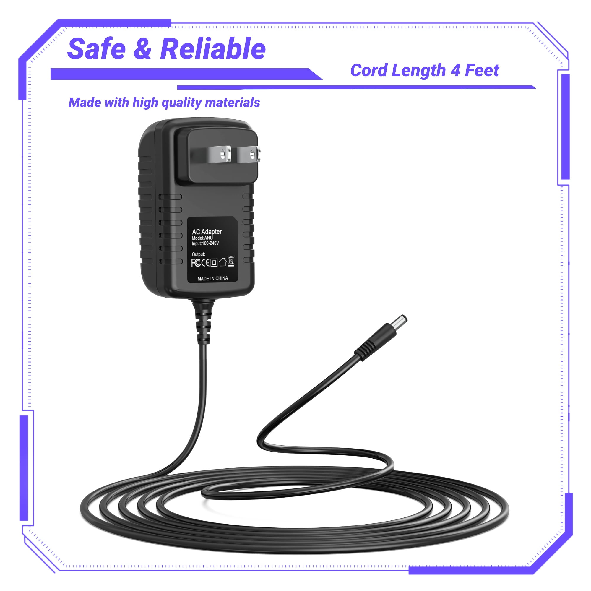 K-MAINS AC/DC Adapter Compatible with Brookstone DUL25AF-090200 Speaker ...
