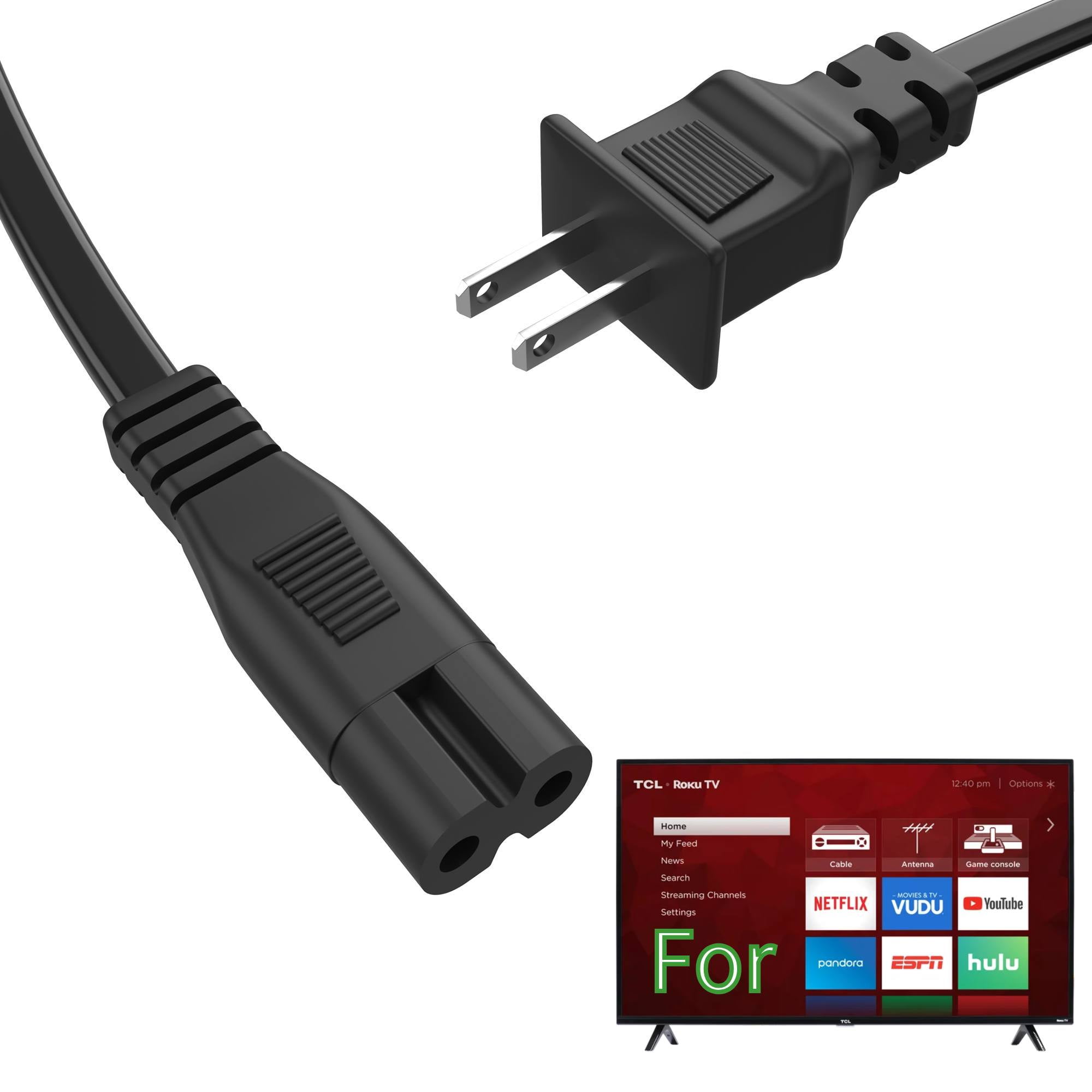 K-MAINS UL 6FT AC Power Cord Cable Compatible With TCL TV 50S421 40S325 ...