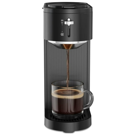K-Mini Single Serve Coffee Maker - K Cup & Ground Coffee Compatible ...