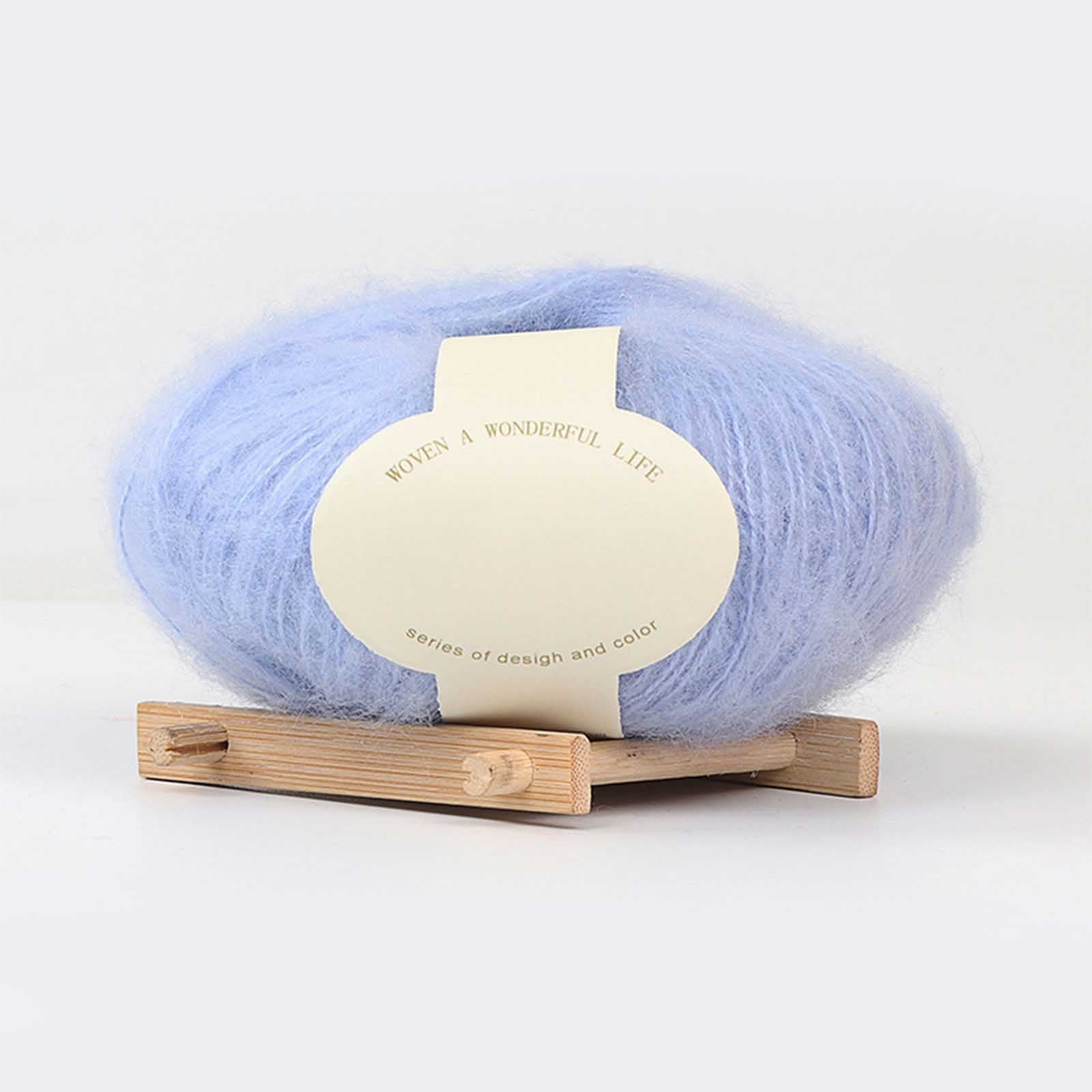 K Mohair Yarn Soft Medium Thick Warm Light Blue Color Suitable For ...