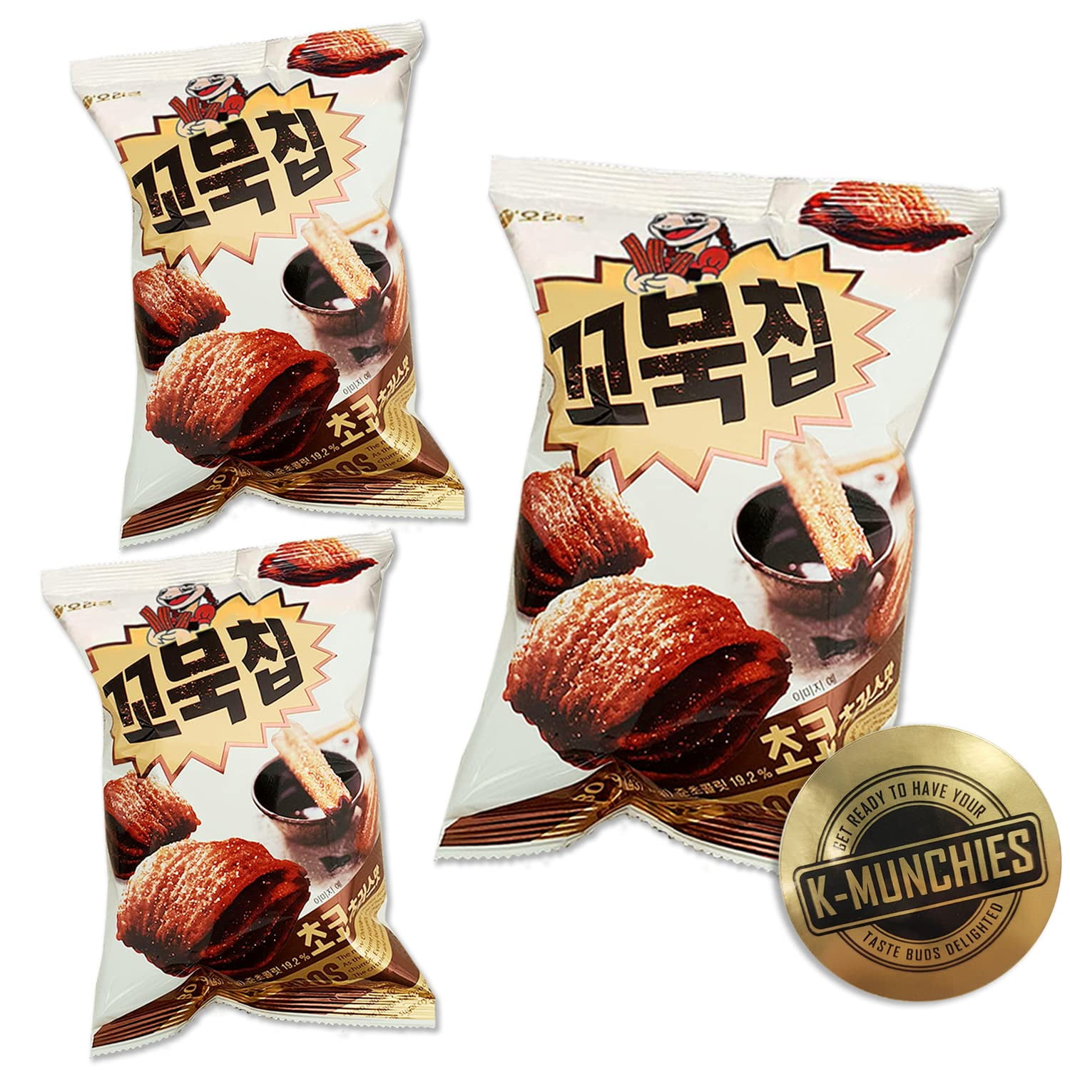 K-Munchies Orion Turtle Chips YPF5 - 3 Packs of Chocolate Churro Flavor ...