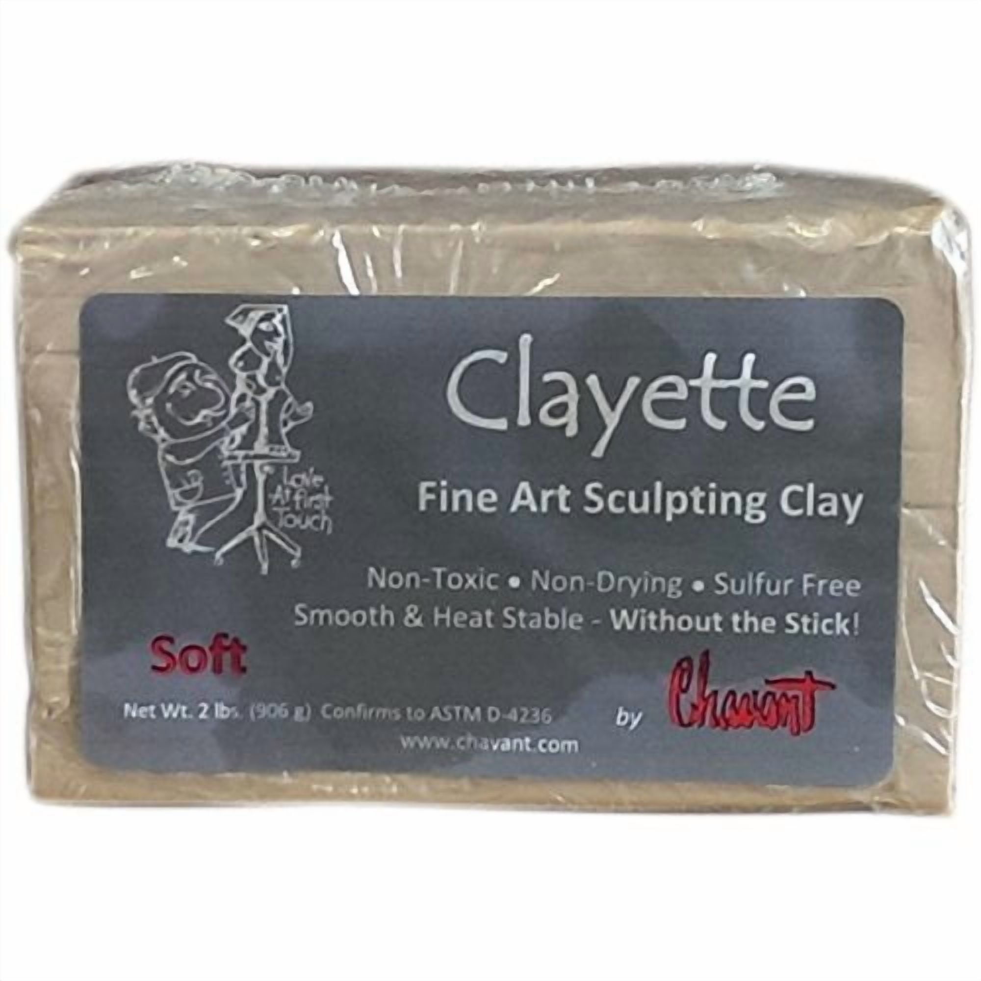 K-Musculo Chavant CLAYETTE Soft - 2 Lbs. Professional Oil Based Sulfur Free Sculpting Clay ...