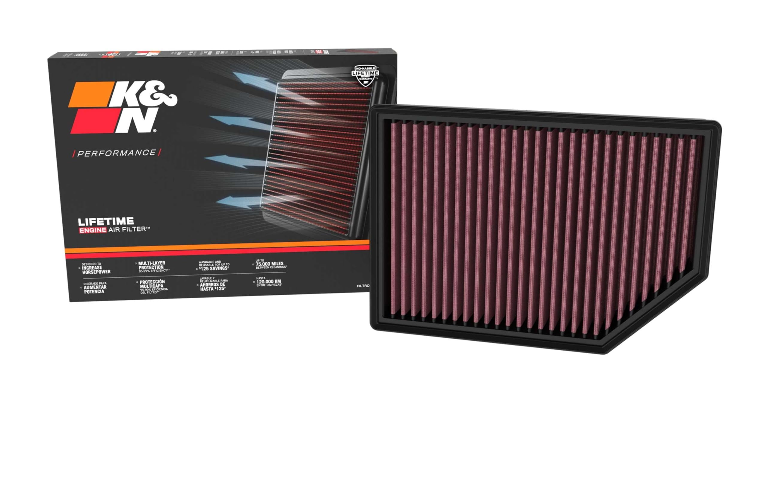 K&N 335125 Replacement Air Filter - Walmart.com