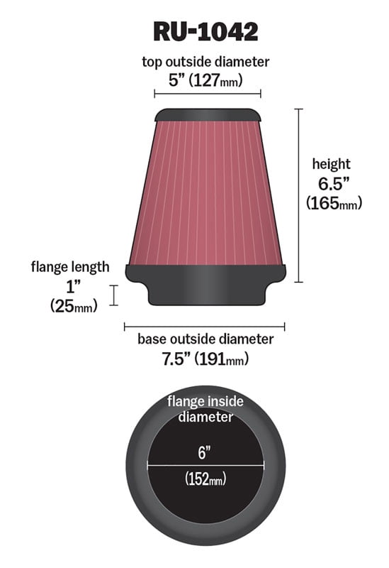 K&N Universal Air Filter: High Performance, Washable, Engine Filter ...