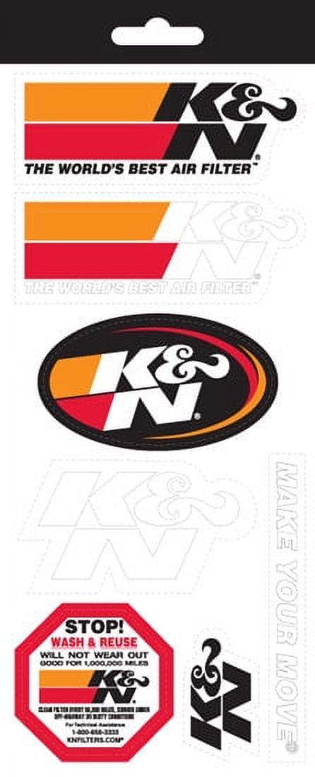 K&N Promotional Sticker Sheet 89-11831, Size 4.5' x 10.5 - Walmart.com